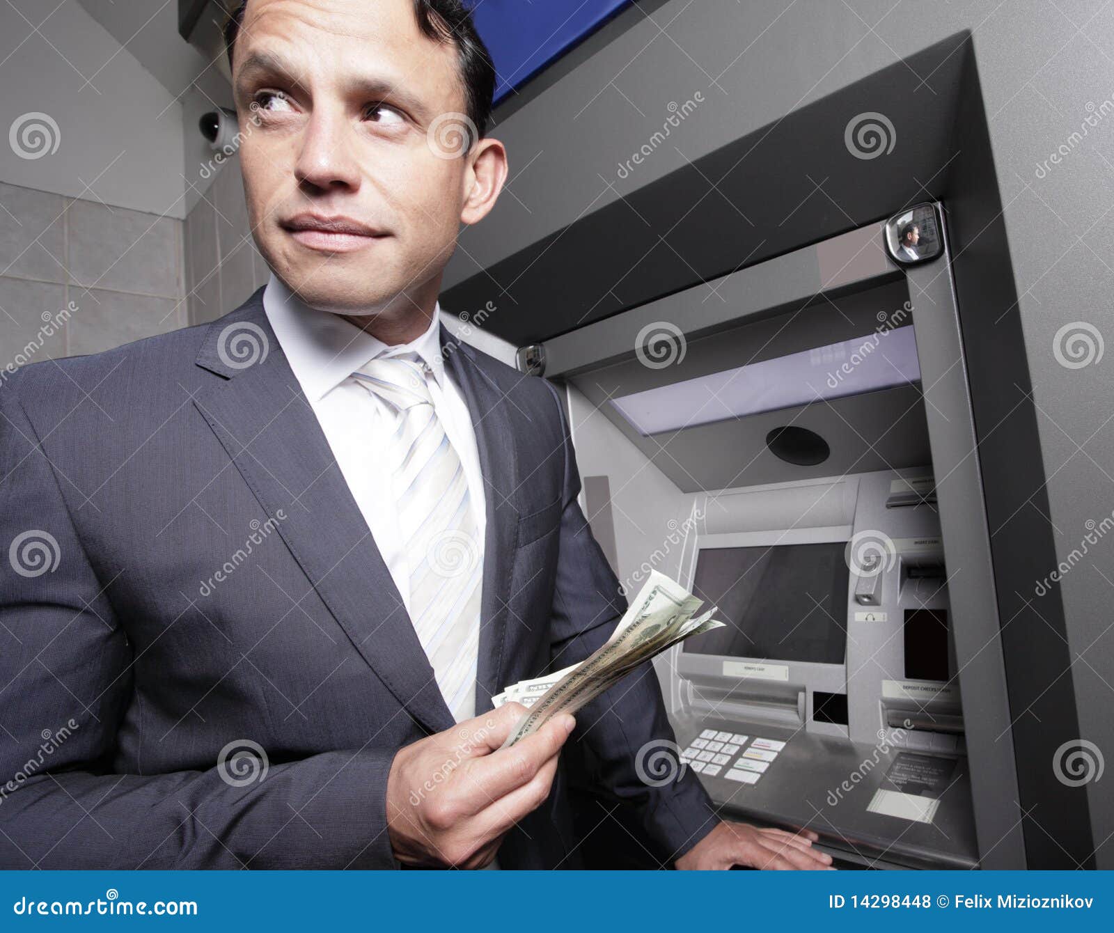 Businessman Holding His Money Stock Photo - Image of hand, person: 14298448