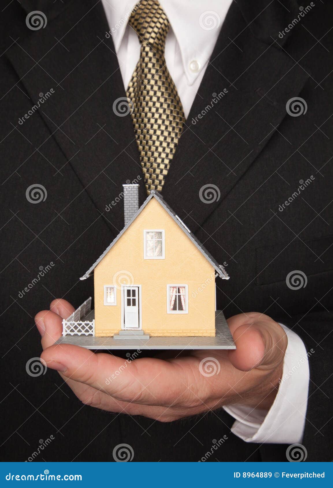 Businessman Holding House stock image. Image of open, architect - 8964889