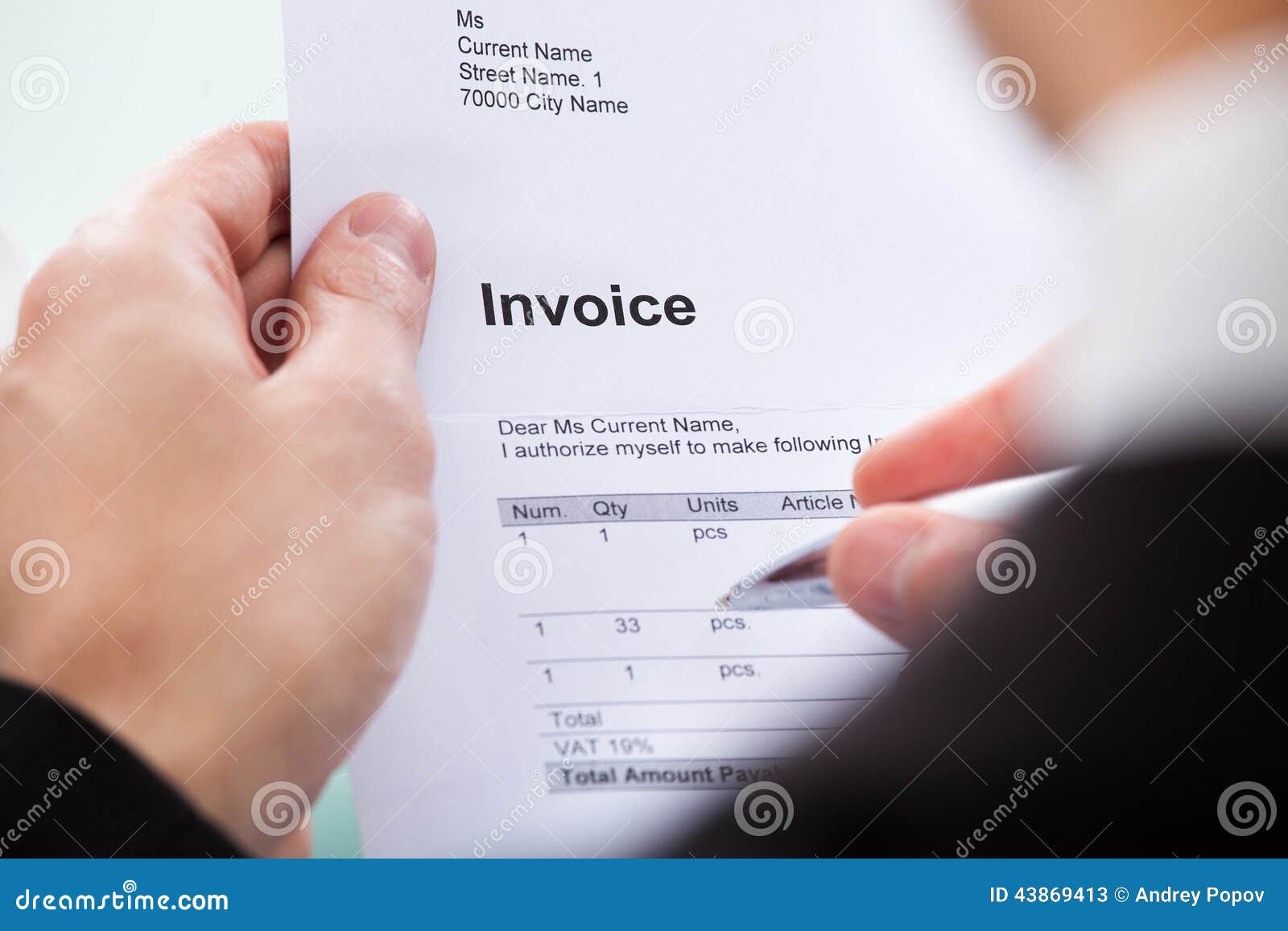 Businessman Holding Invoice Stock Image - Image of boss, leadership ...
