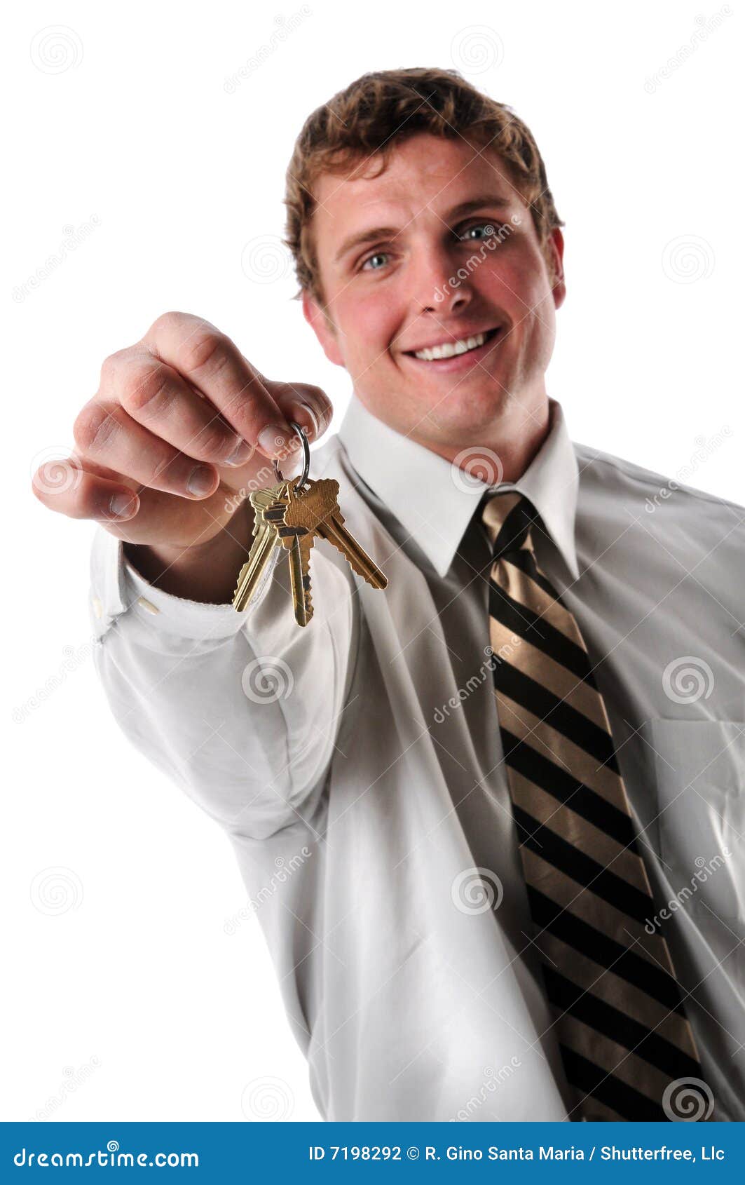 Businessman Holding Keys stock photo. Image of smiling - 7198292