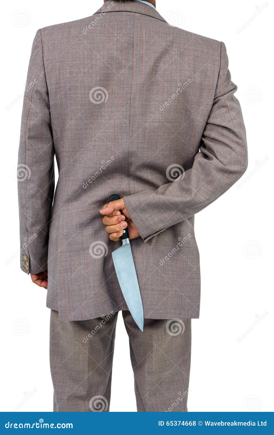 Businessman Holding Knife Behind His Back Stock Photo - Image of kill ...