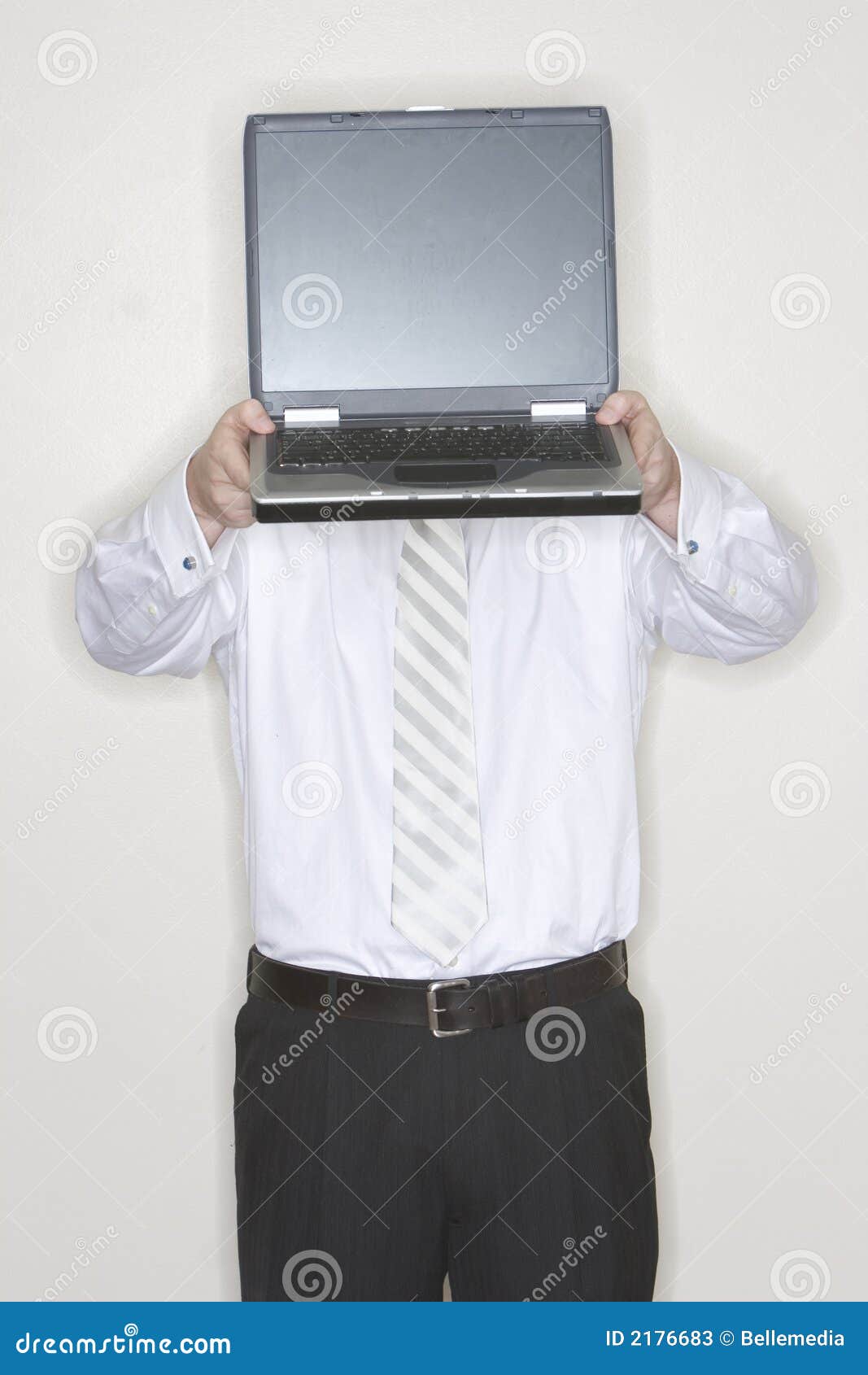 Businessman Holding Laptop stock image. Image of horizontal - 2176683