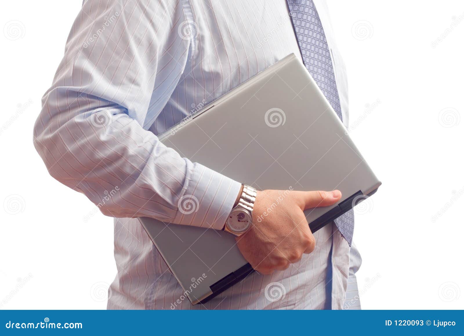 Businessman Holding a Laptop Computer Stock Image - Image of leadership ...