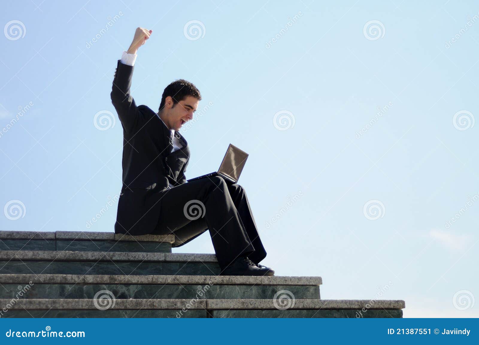 Businessman Holding a Laptop Computer Stock Image - Image of business ...