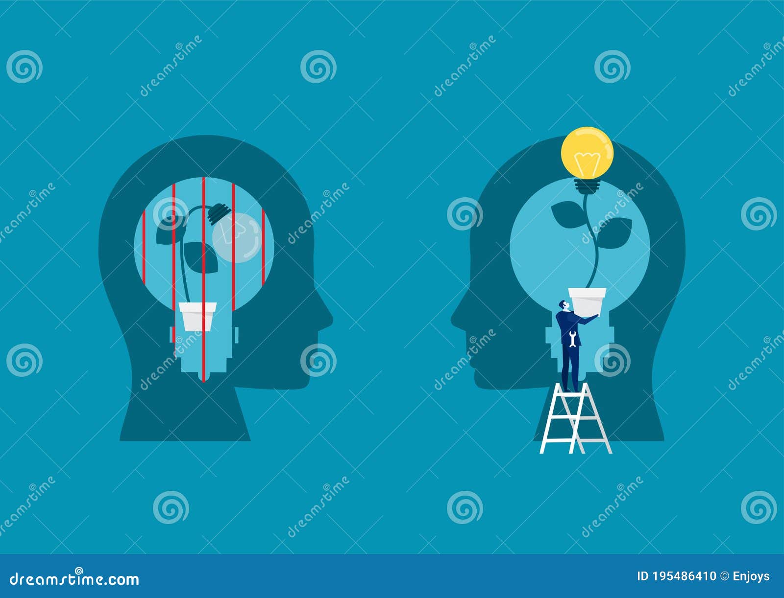 Businessman Holding Light Bulb For Put Think Growth Mindset Different ... Businessman Holding Light Bulb For Put Think Growth Mindset Different ...