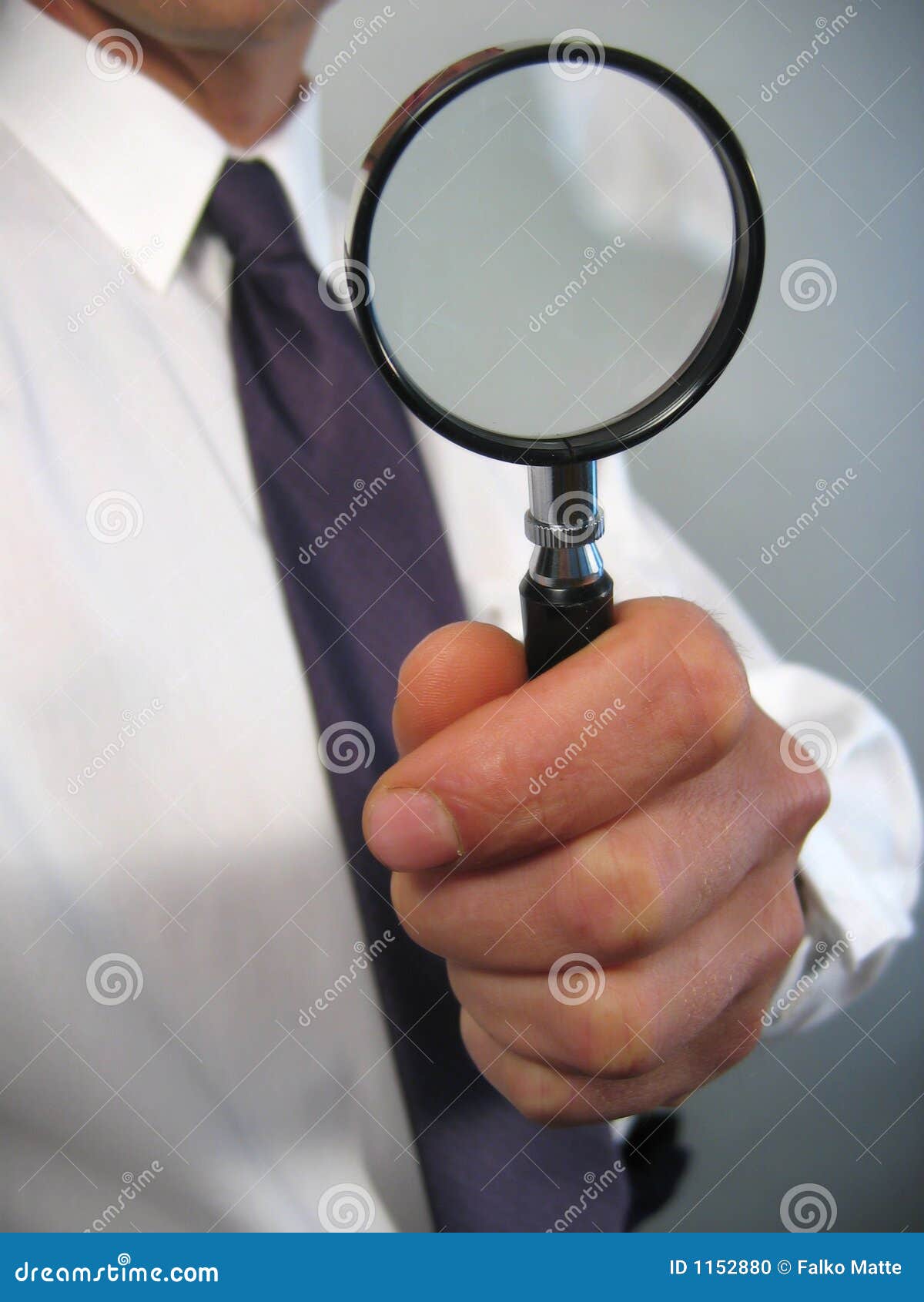 Businessman Holding Magnifying Glass Stock Photo - Image of hold, adult ...