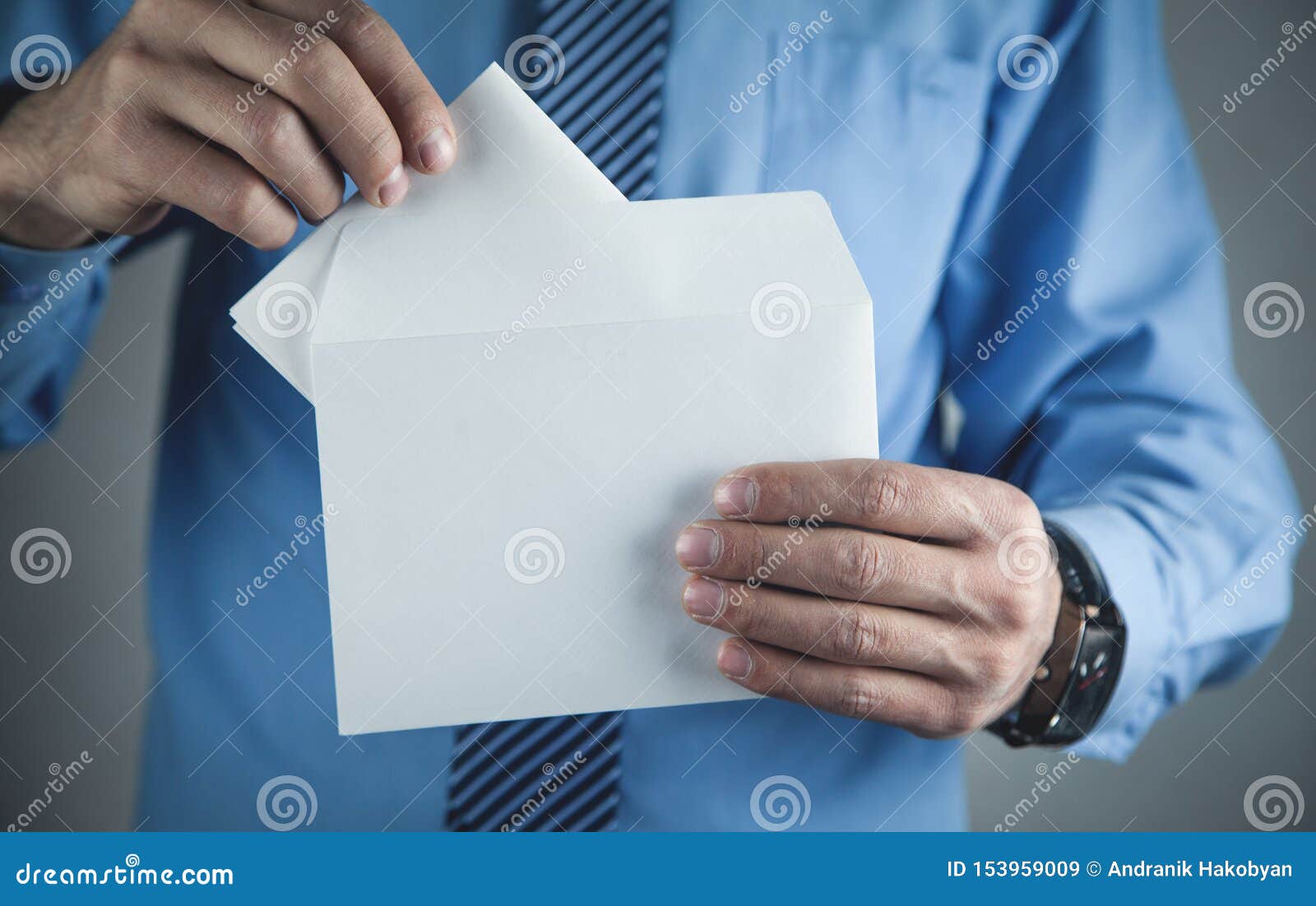Businessman Holding Mail Envelope. Business Concept Stock Image - Image ...