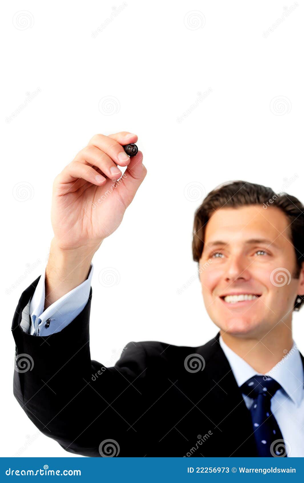 Businessman Holding a Marker Stock Image - Image of necktie, present ...