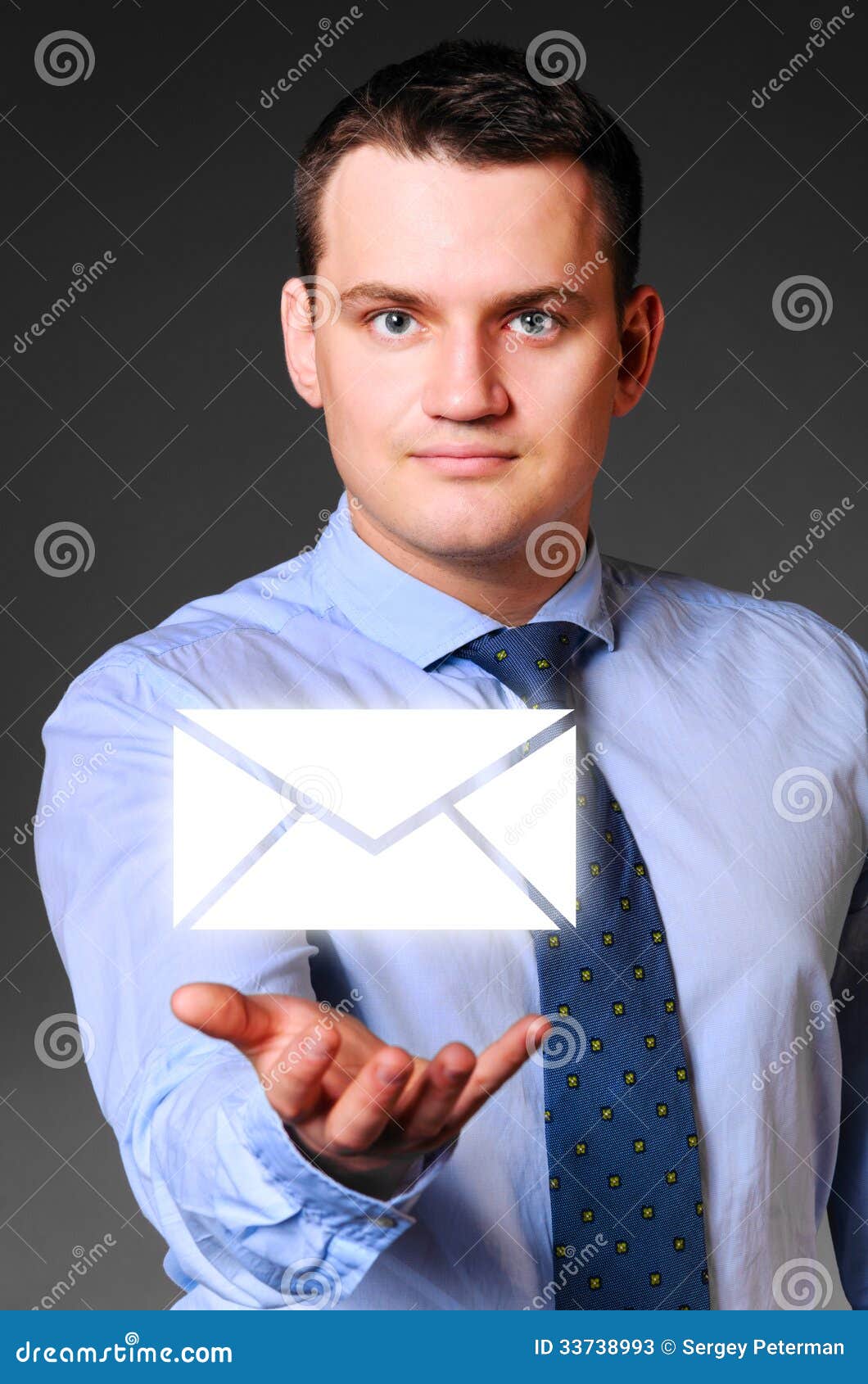 Businessman is Holding Message Stock Image - Image of business, hands ...