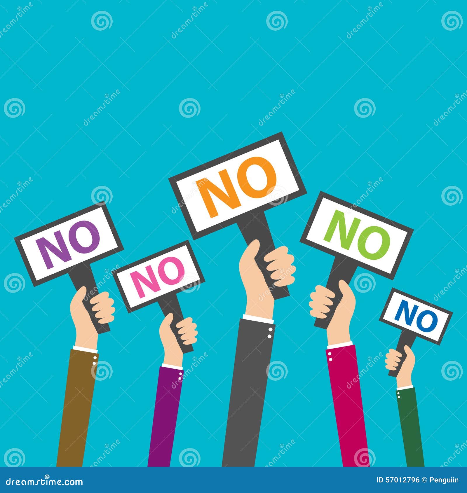 Businessman Holding No Sign, Vector Illustration Stock Vector ...