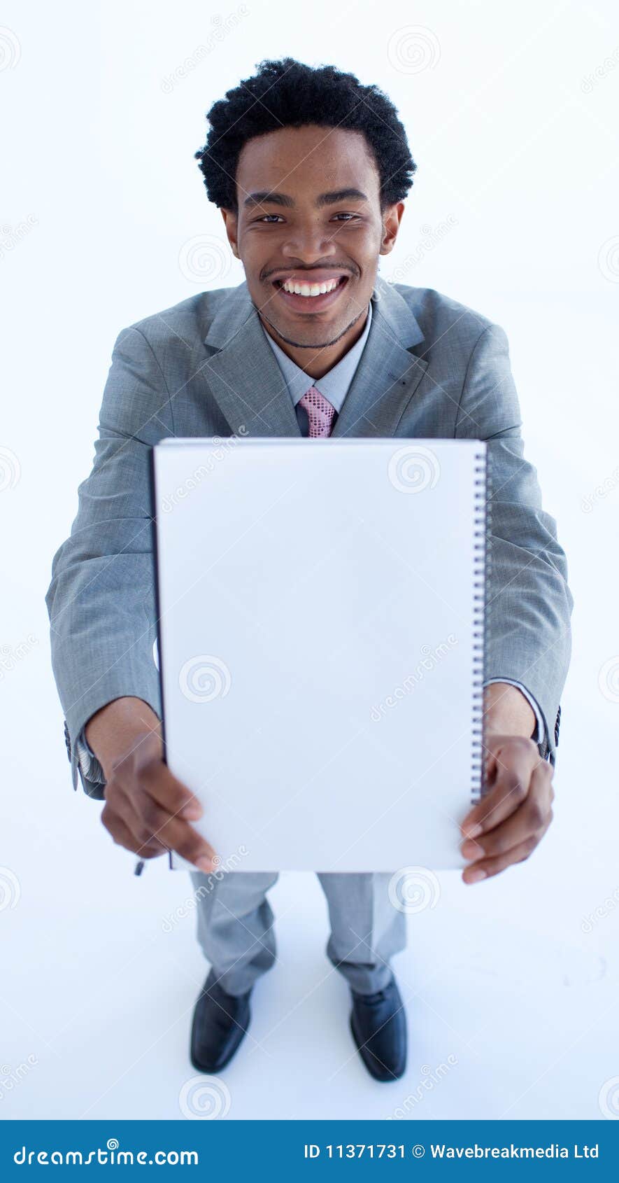 Businessman Holding a Notebook Stock Image - Image of company, hand ...