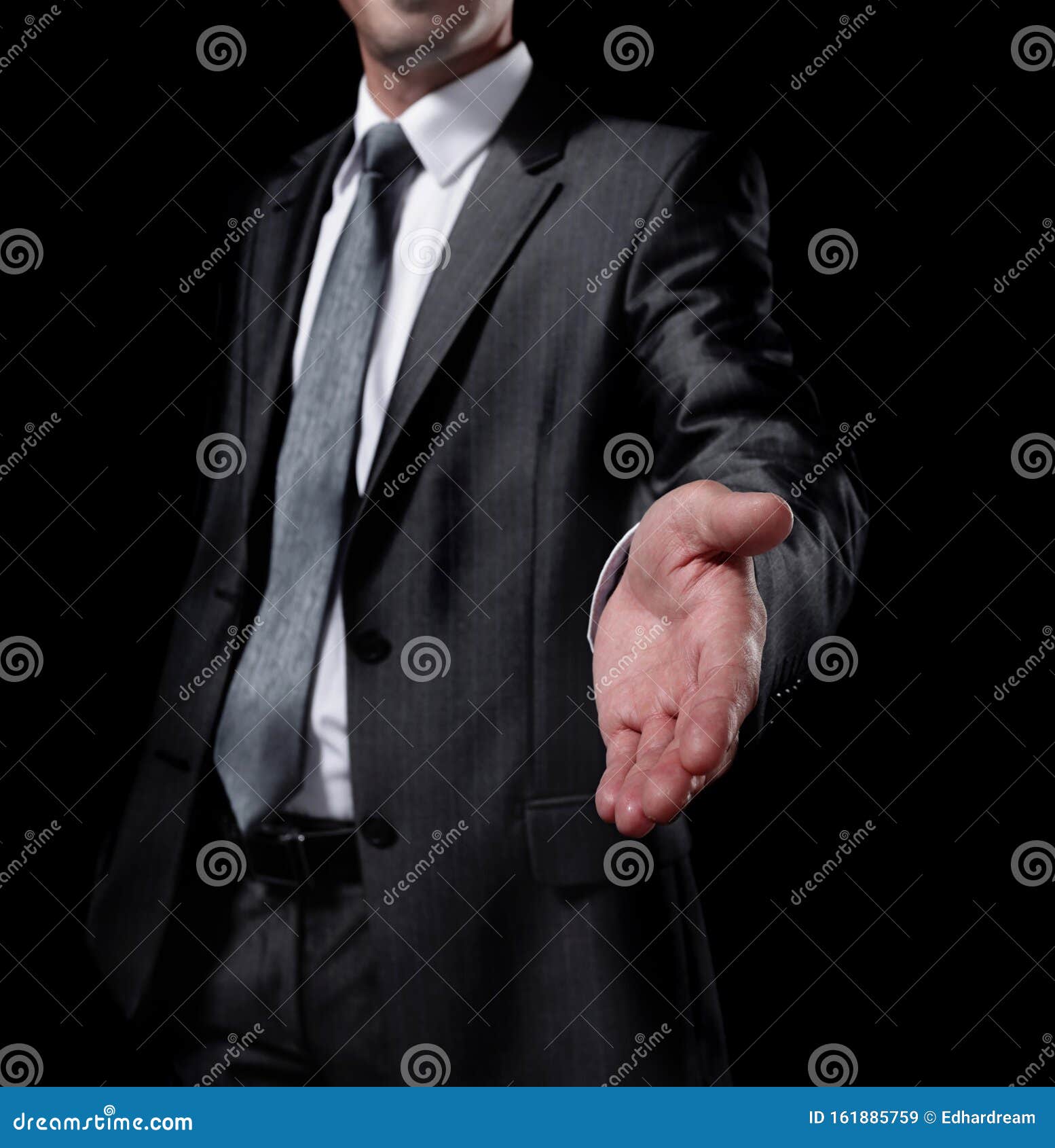Businessman Holding Out Hand For A Handshake Stock Image Image Of