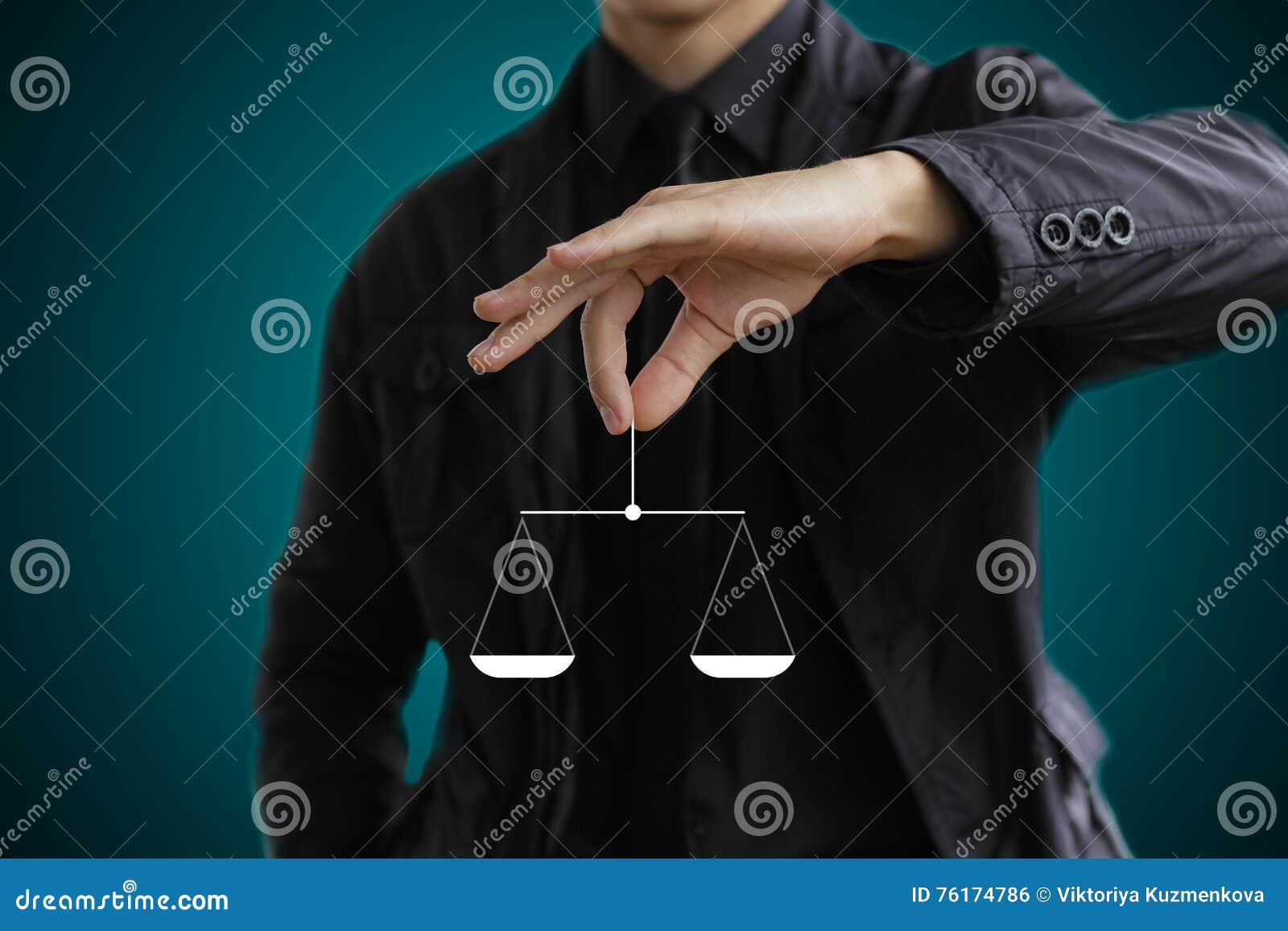 Businessman Holding a Scales Stock Photo - Image of background ...