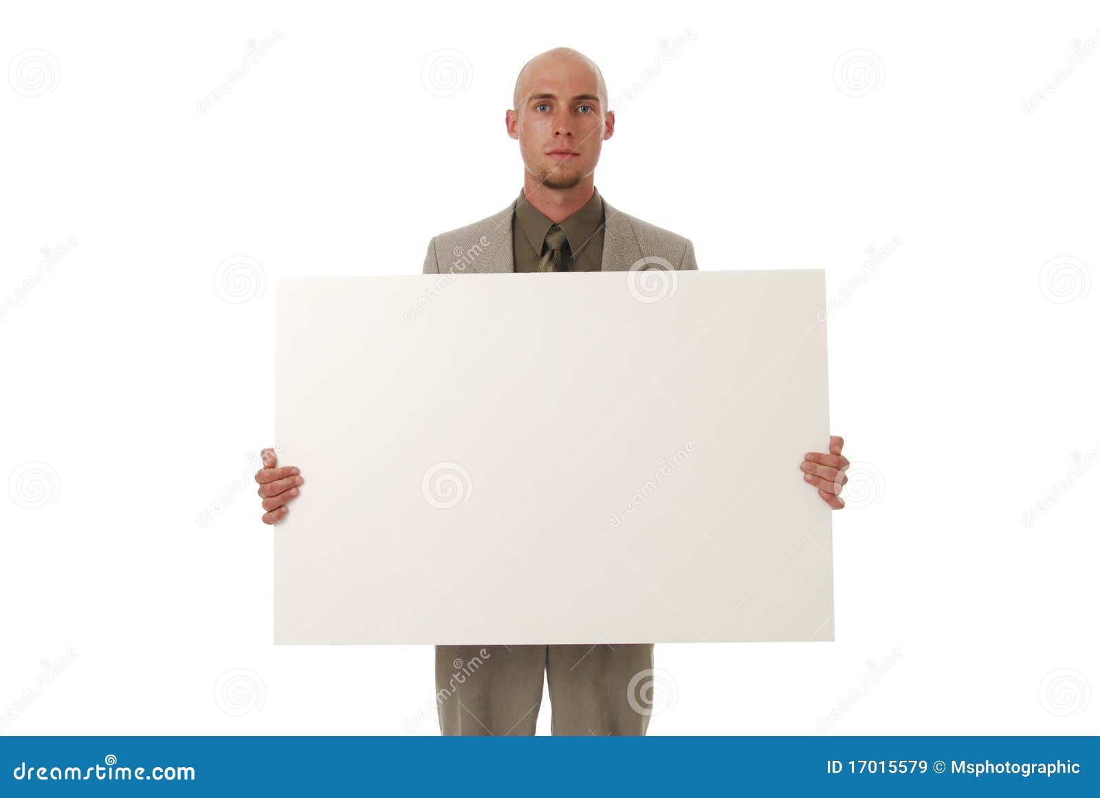 Businessman holding a sign stock image. Image of gesturing - 17015579
