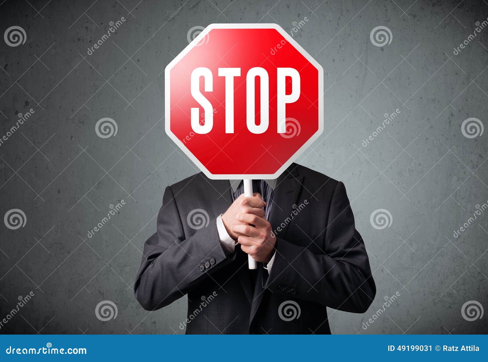 Businessman Holding a Stop Sign Stock Image - Image of hand, adult ...