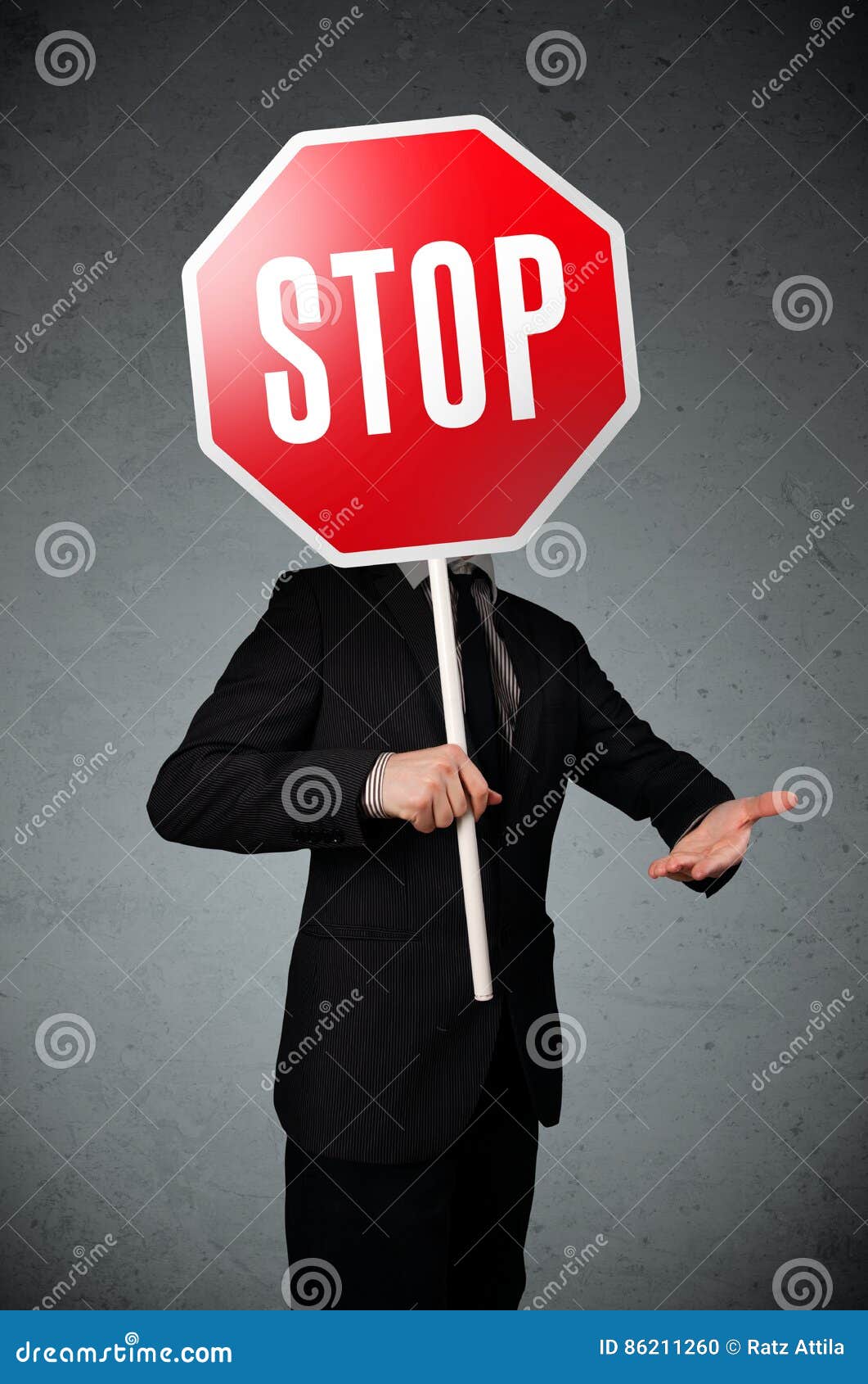 Businessman Holding a Stop Sign Stock Photo - Image of business, people ...