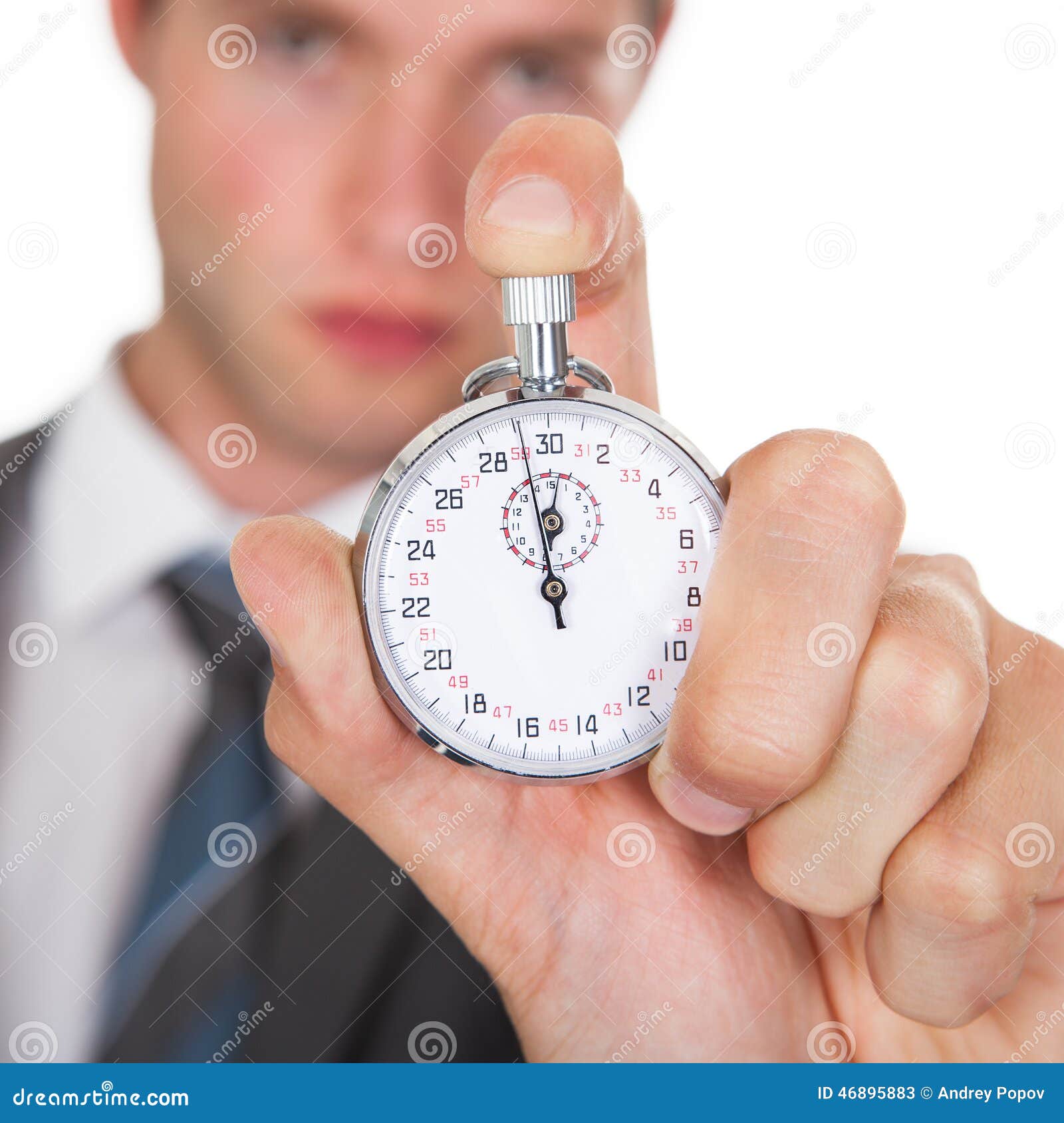 Businessman Holding Stopwatch Stock Image - Image of activity, isolated ...