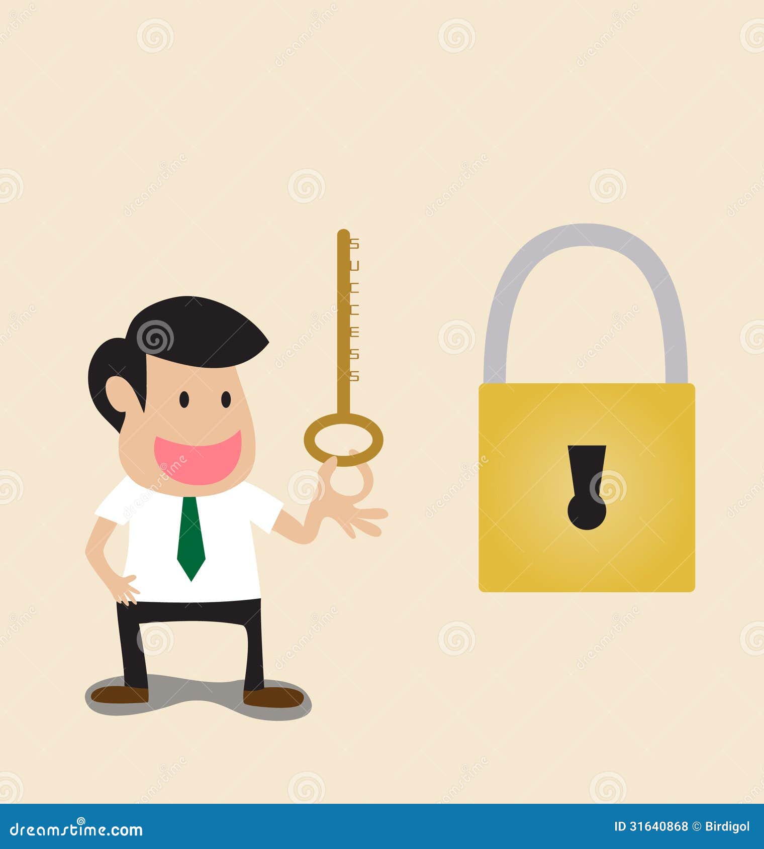 Businessman Holding SUCCESS KEY Stock Vector - Illustration of ...