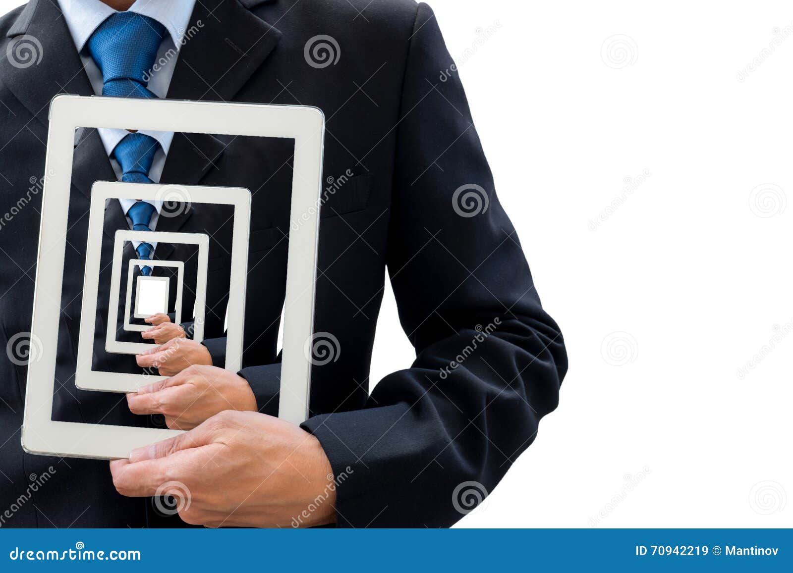 Businessman Holding Tablet Pc Stock Image - Image of touchpad, male ...