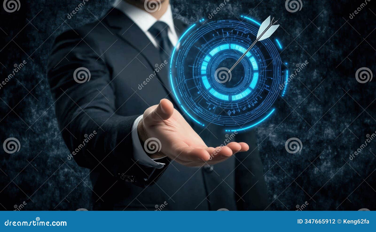 The Guy Is Holding A Target With Arrow In The Plaza Bring Field . Skill ...