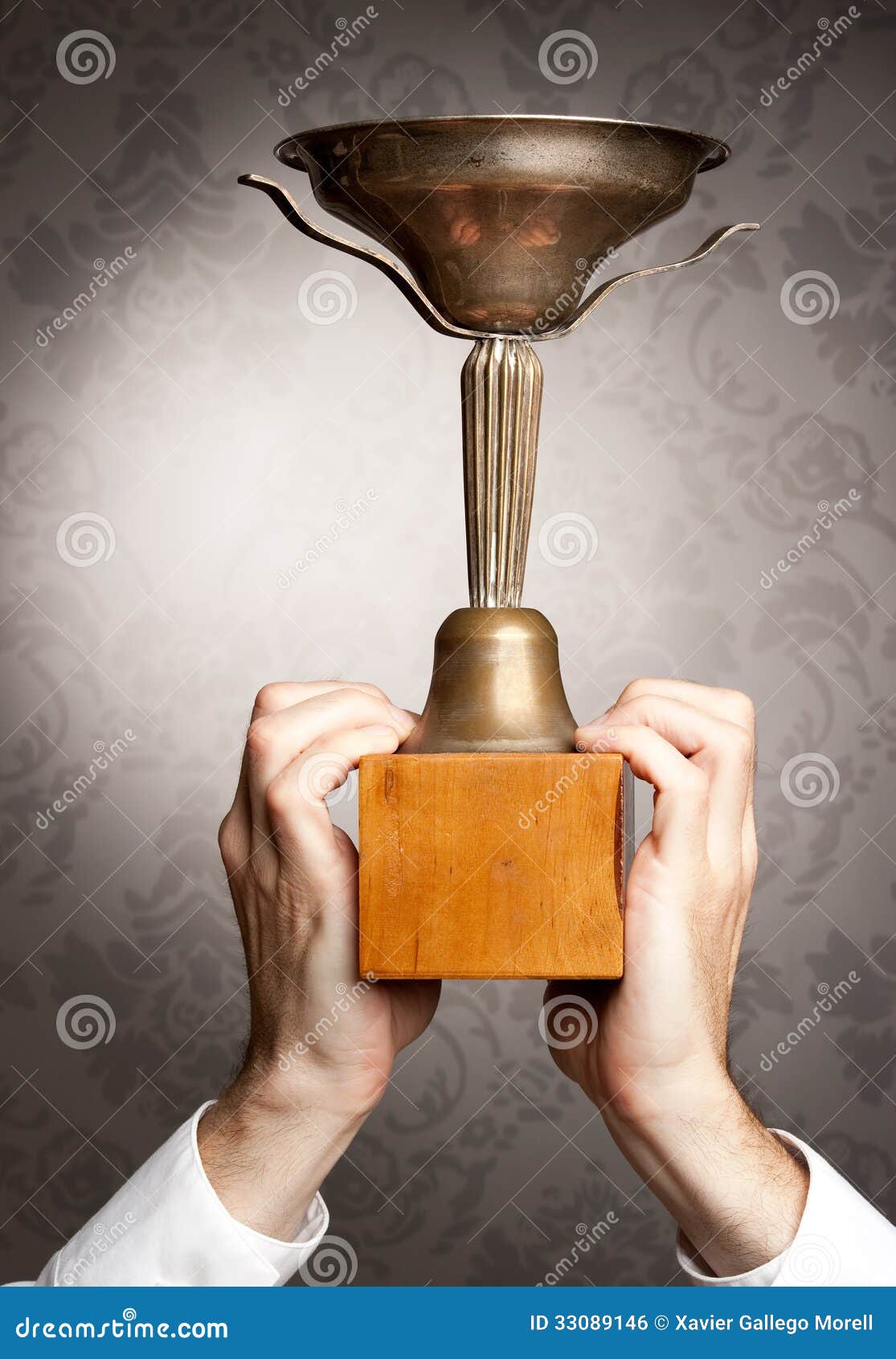 Businessman Holding a Trophy Stock Photo - Image of male, professional ...