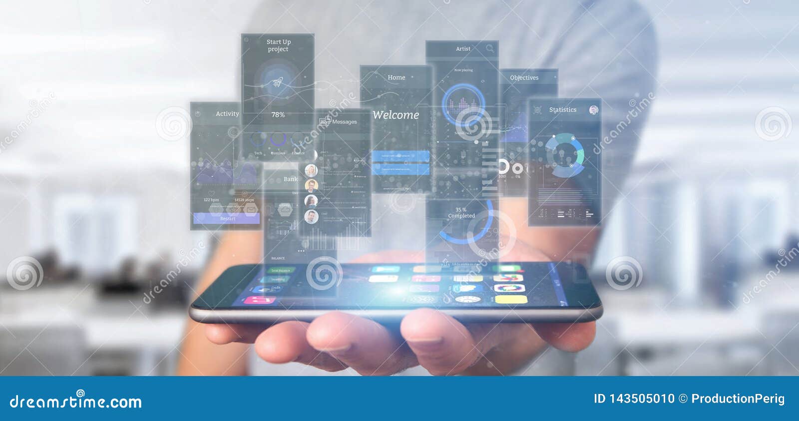 UI User Interface Development And Design Concept, Miniature People ...