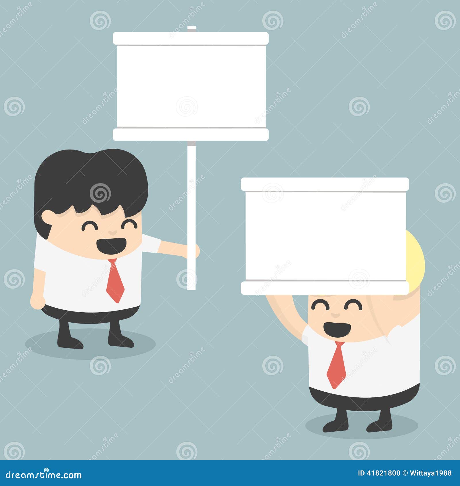 Businessman Holding a White Sign Stock Vector - Illustration of group ... Businessman Holding a White Sign Stock Vector - Illustration of group ...