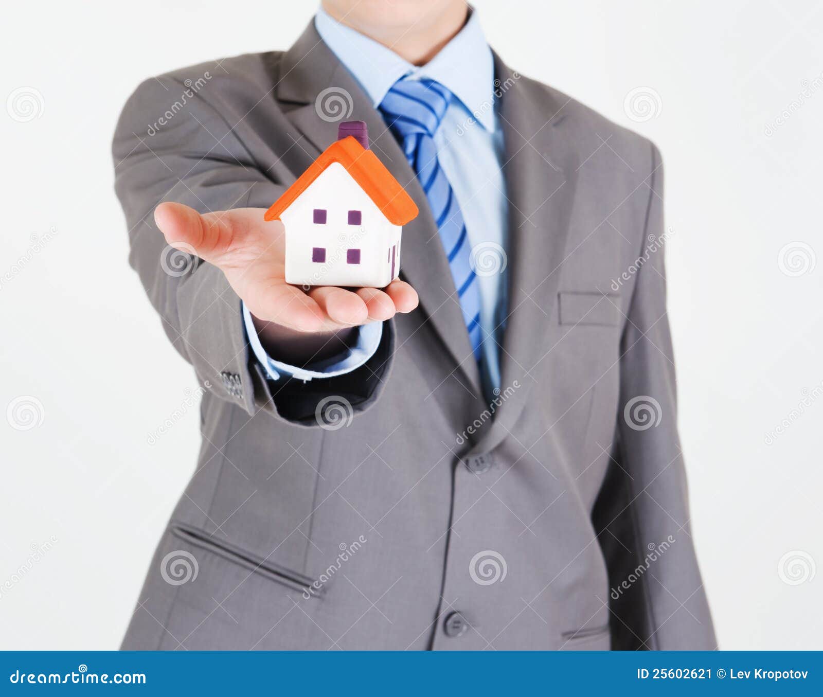 Businessman with a house stock image. Image of professional - 25602621