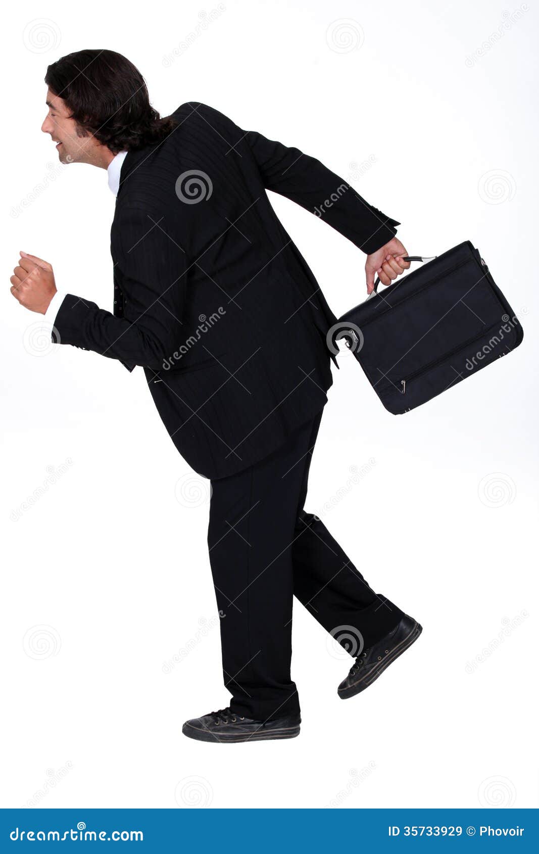 Businessman in a hurry stock image. Image of haste, businessman - 35733929