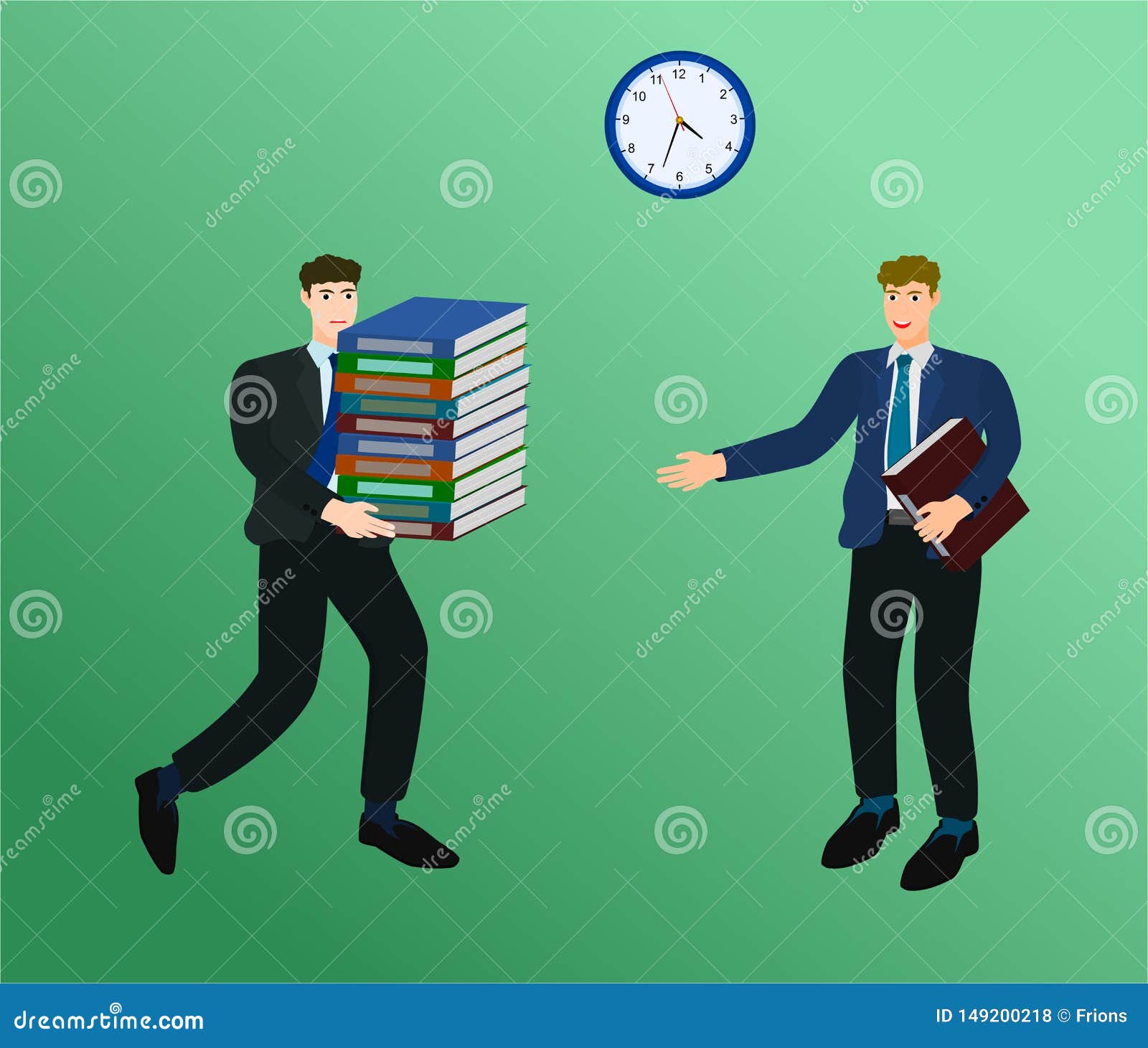 Businessman Hurry Sent Document To Manager Stock Vector - Illustration ...