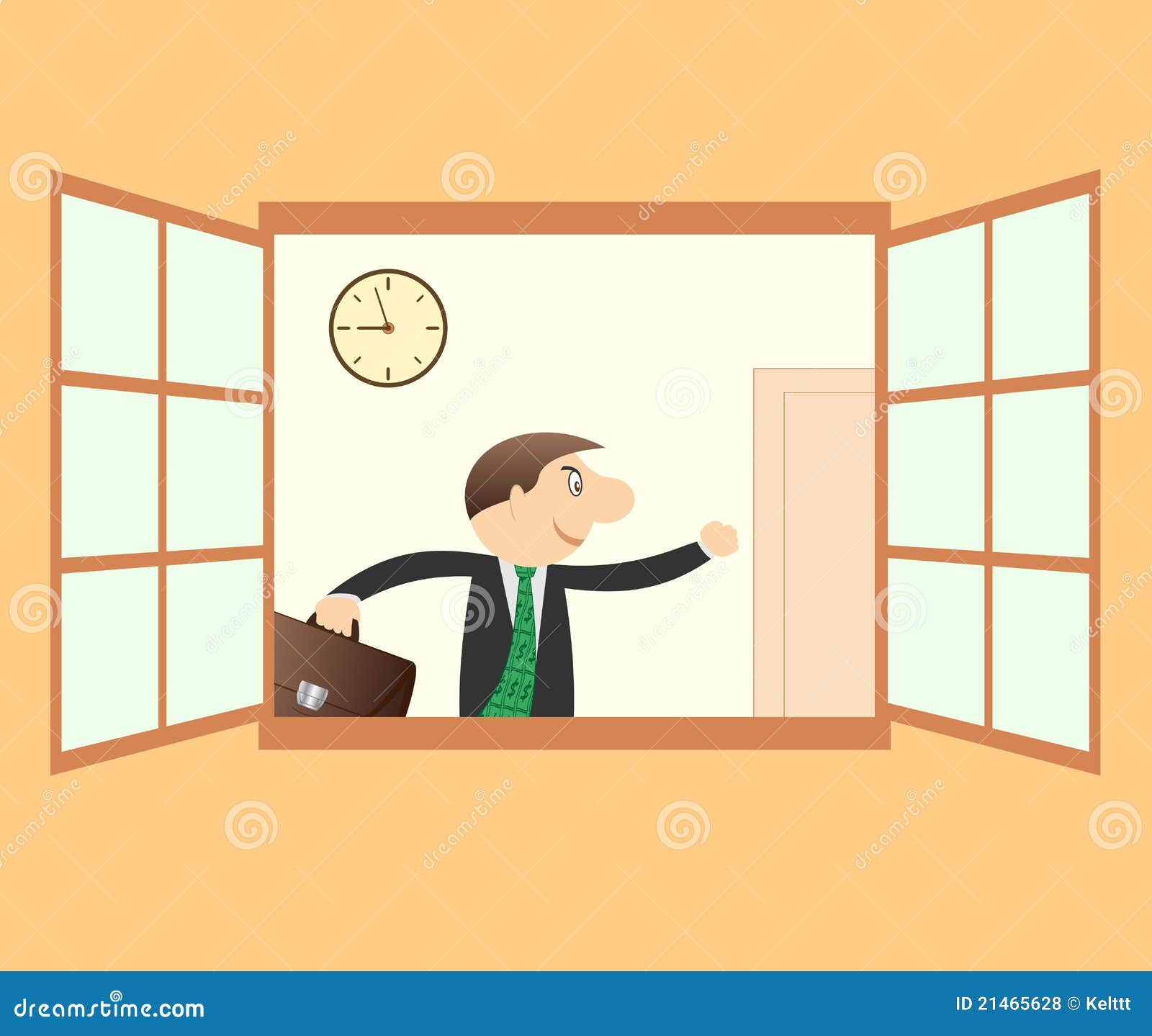 Businessman hurry to work stock vector. Illustration of business - 21465628