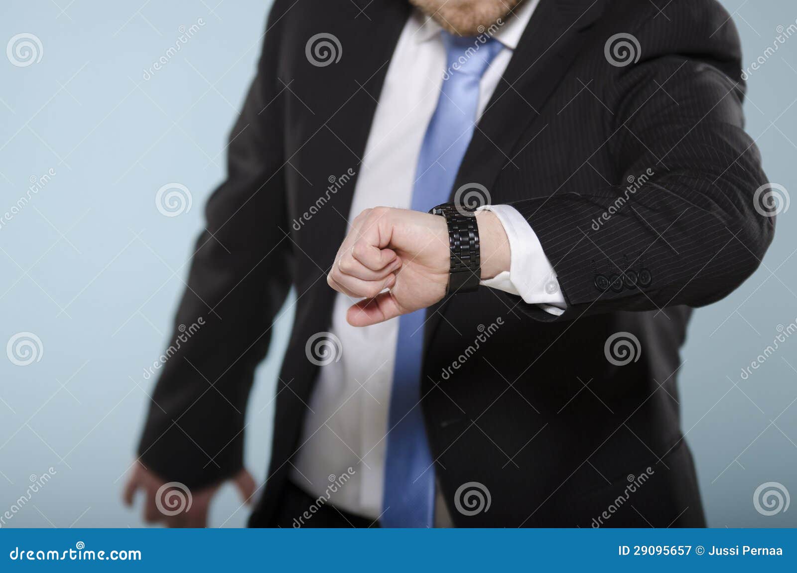 Businessman in Hurry Watching His Stock Image - Image of precision ...