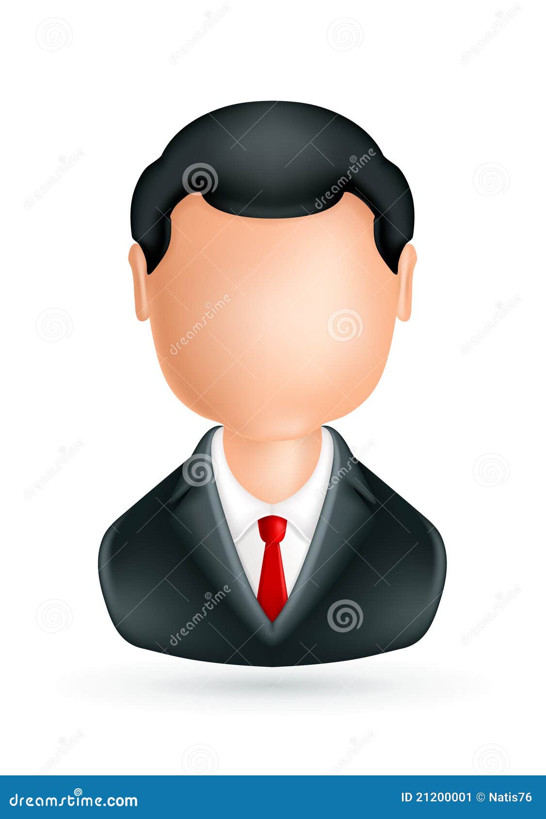Businessman, icon stock vector. Illustration of portrait - 21200001