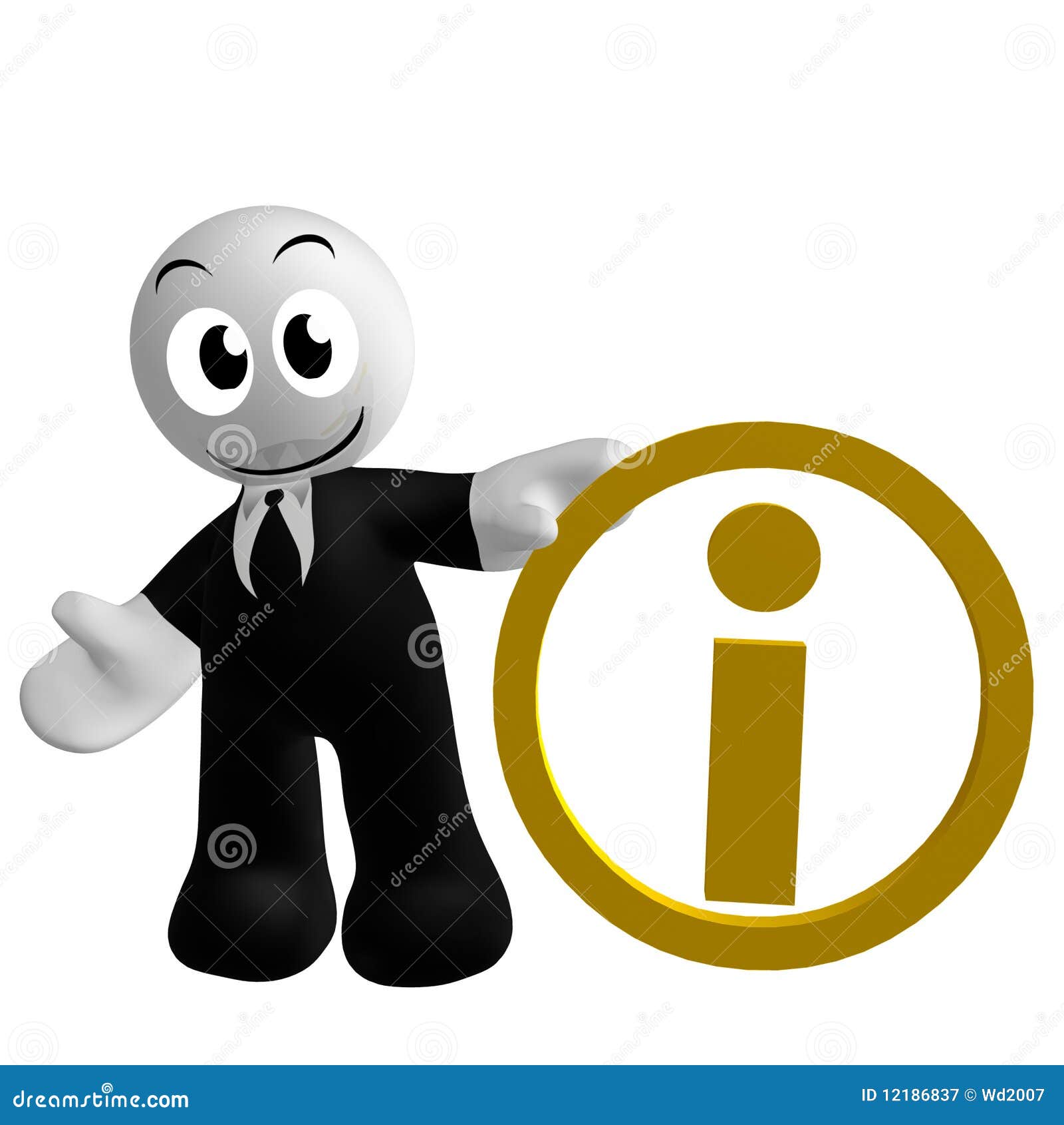 Businessman Icon with Information Symbol Stock Illustration ...
