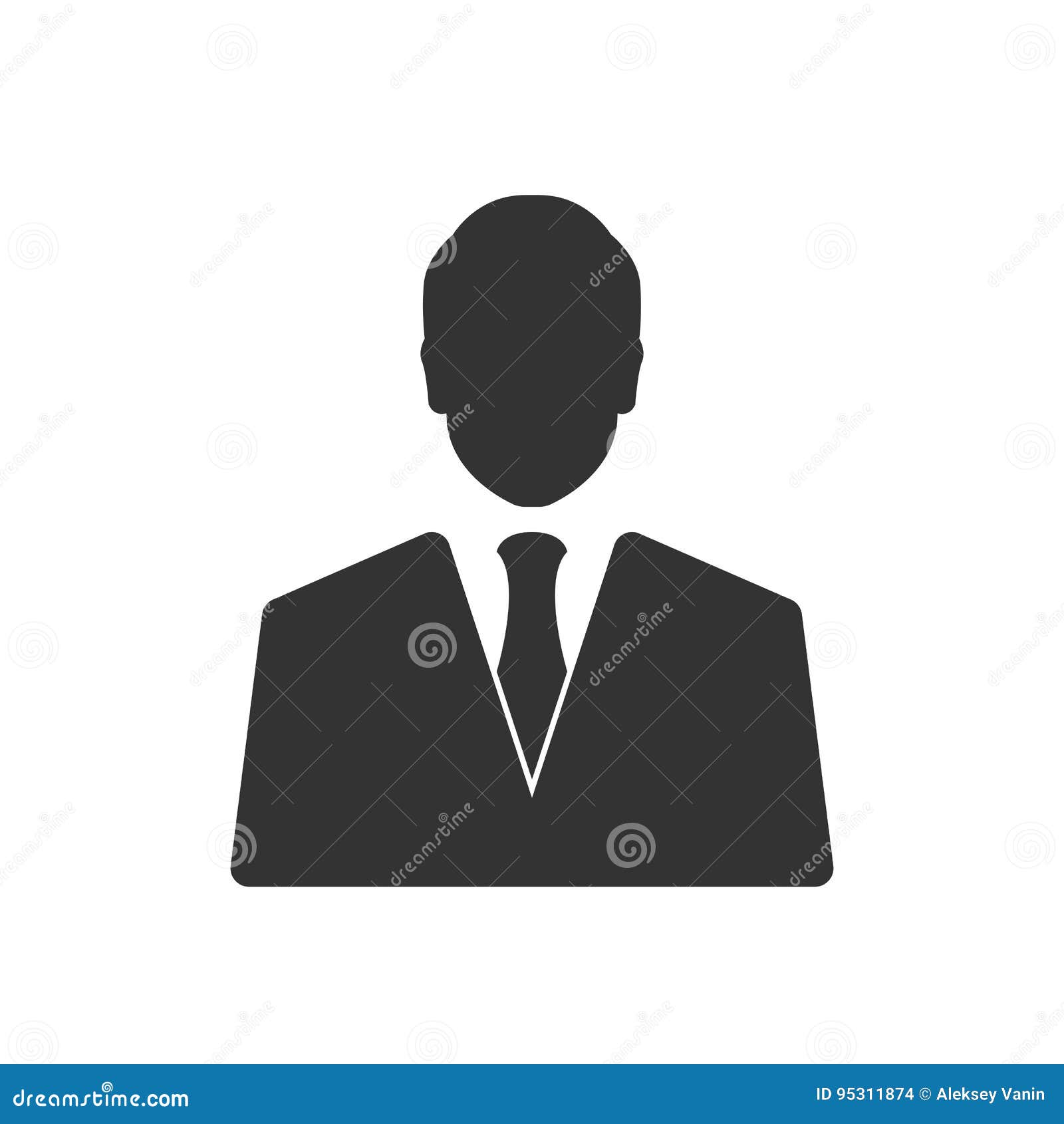 Businessman Icon Isolated on White Stock Vector - Illustration of ...