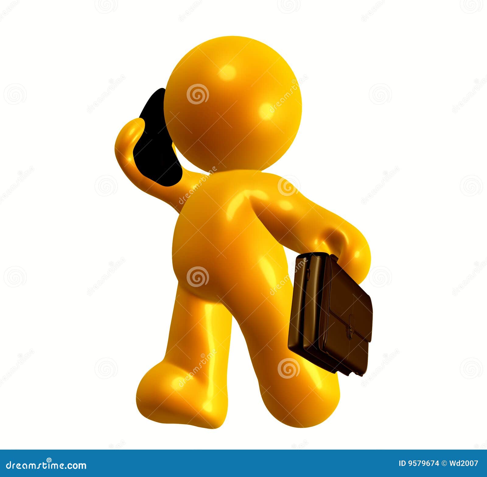 Businessman Icon on the Phone Stock Illustration - Illustration of ...