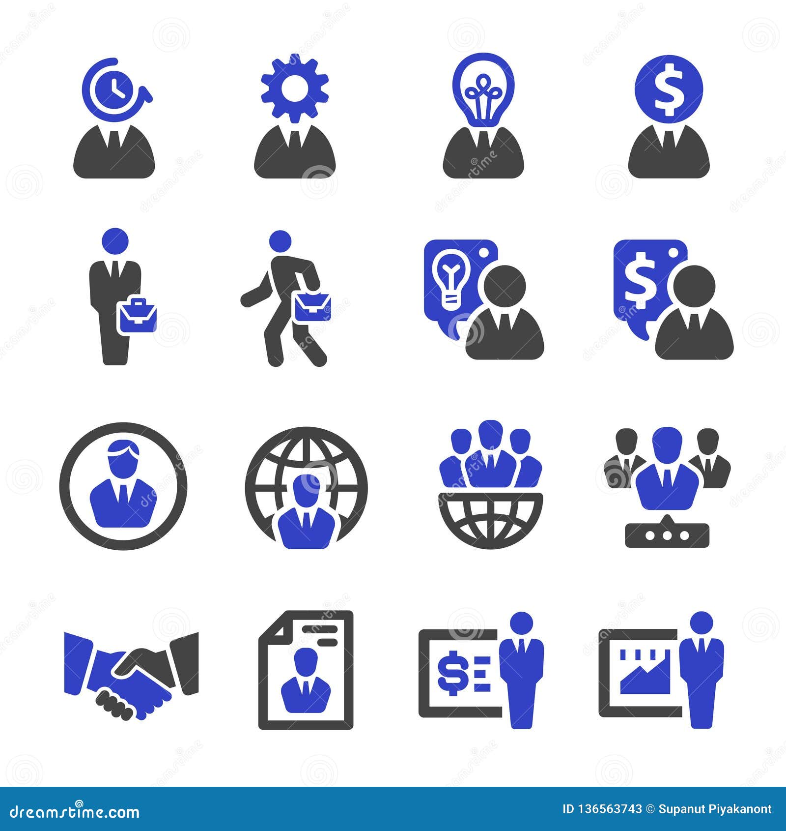 Businessman Icon - Folder Icon - Modern Idea And Concept Vector ...