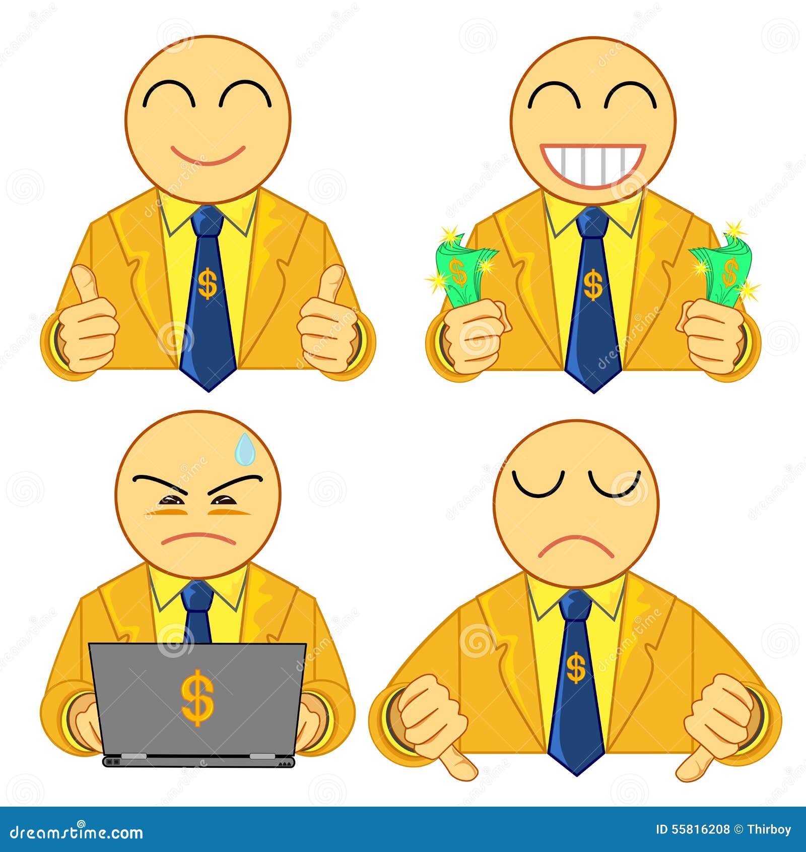 Businessman icon stock illustration. Illustration of thumb - 55816208