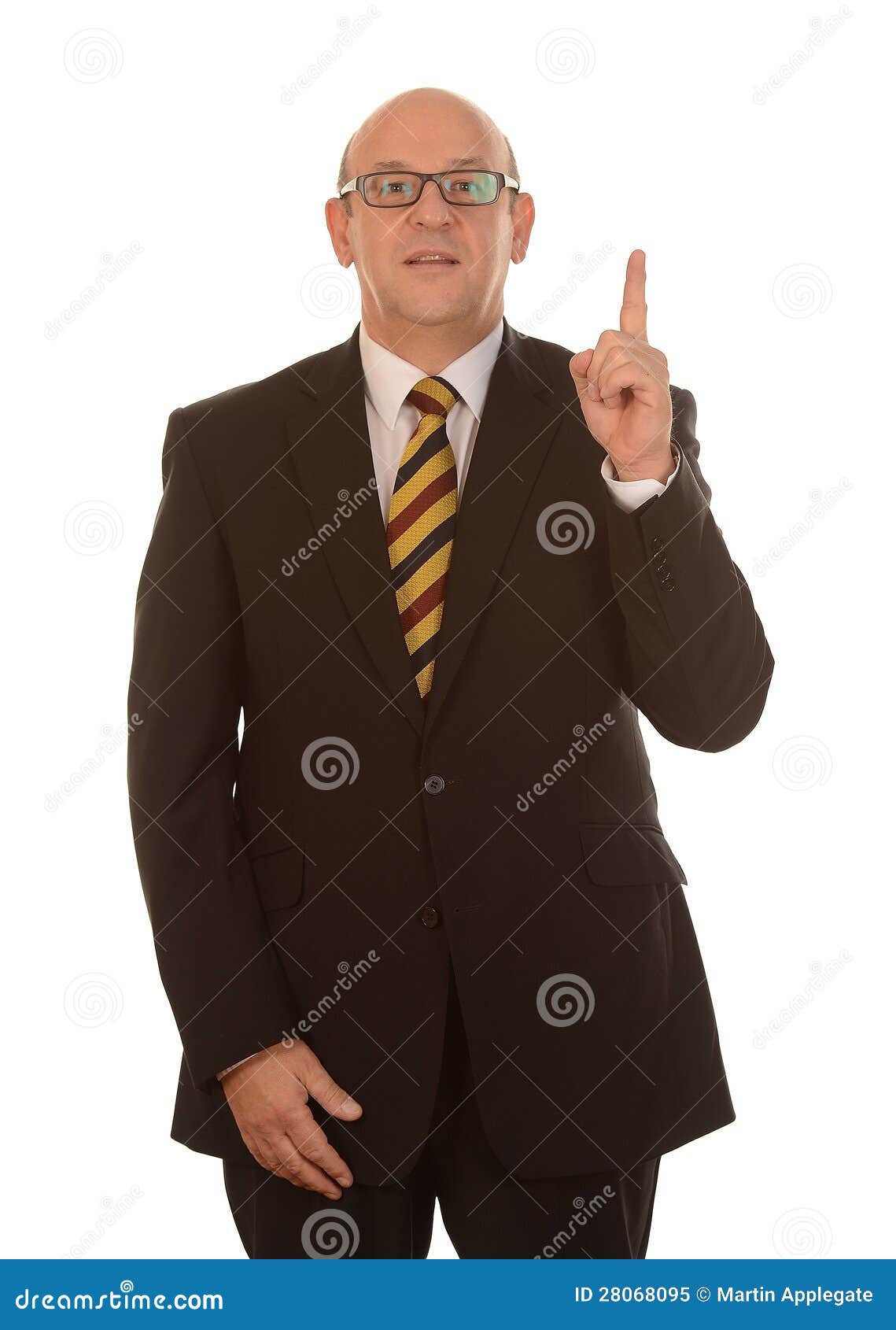 Businessman with idea stock image. Image of points, inspirational ...