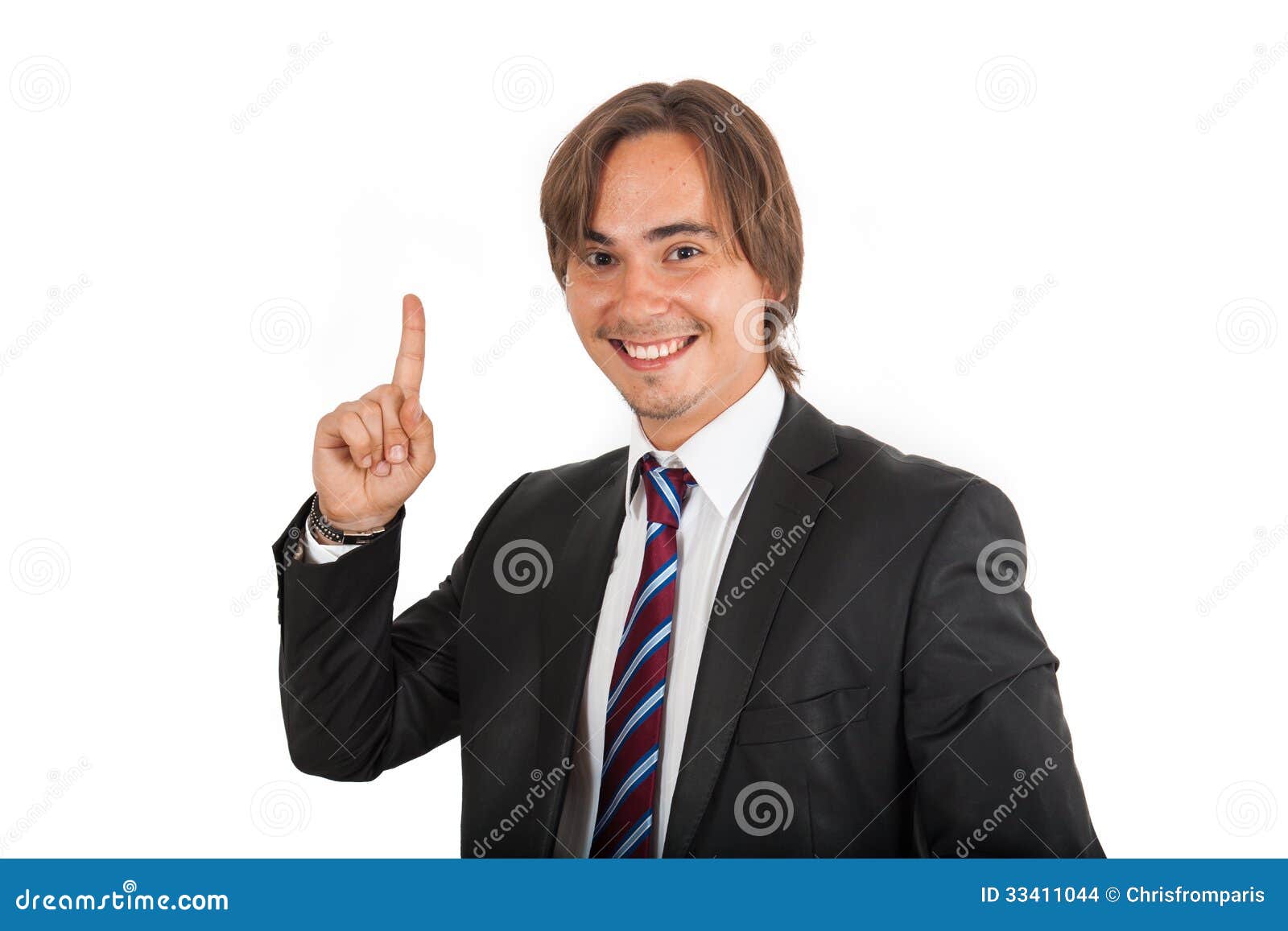 Businessman with an idea stock photo. Image of expression - 33411044