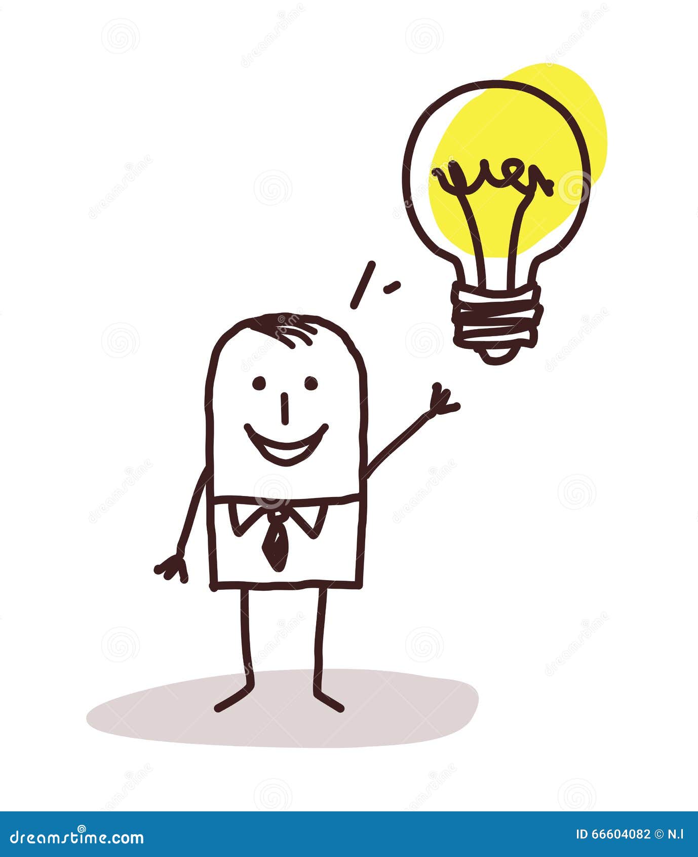 Businessman & idea stock vector. Illustration of retro - 66604082