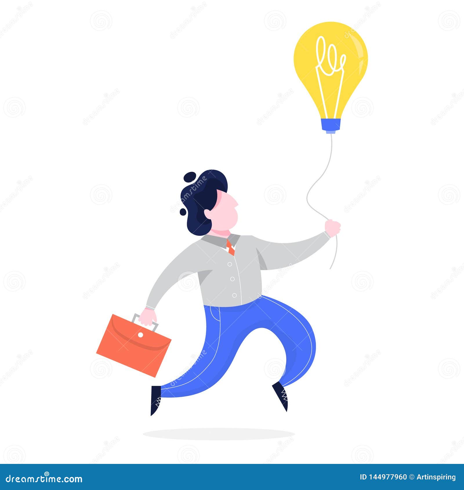 Businessman with Idea. Man Has a Creative Solution Stock Vector ...