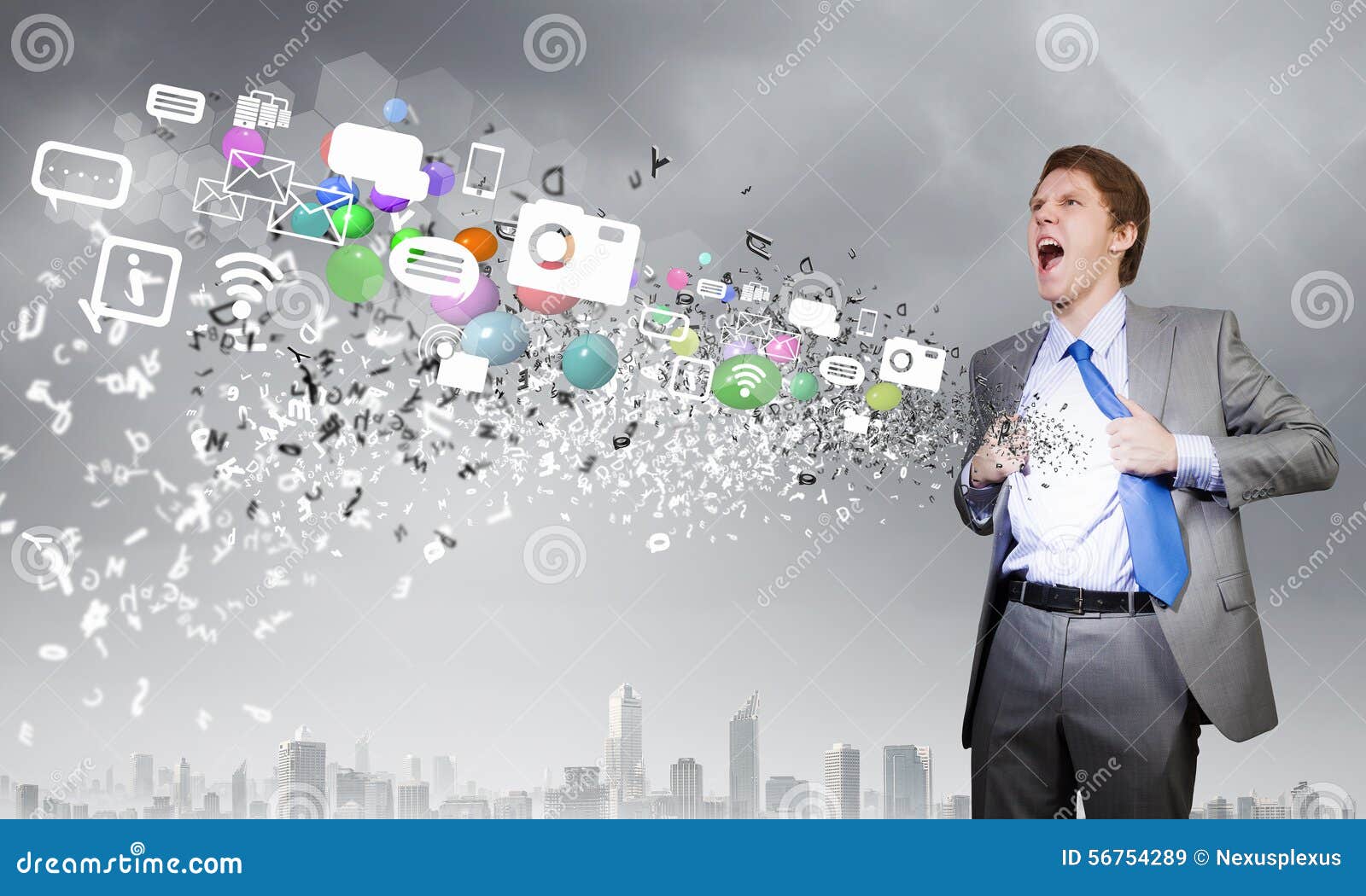 Businessman and idea stock image. Image of speaker, innovation - 56754289