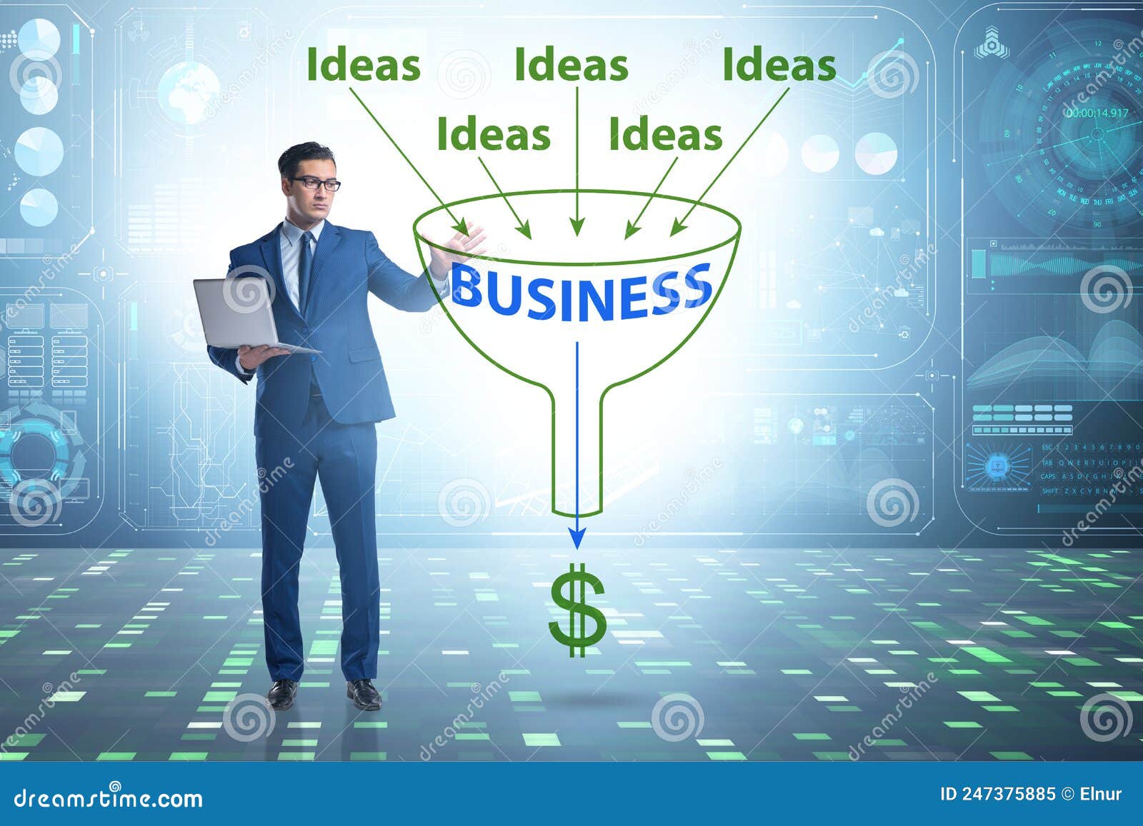 Businessman in Ideas Generation Concept Stock Image - Image of ...