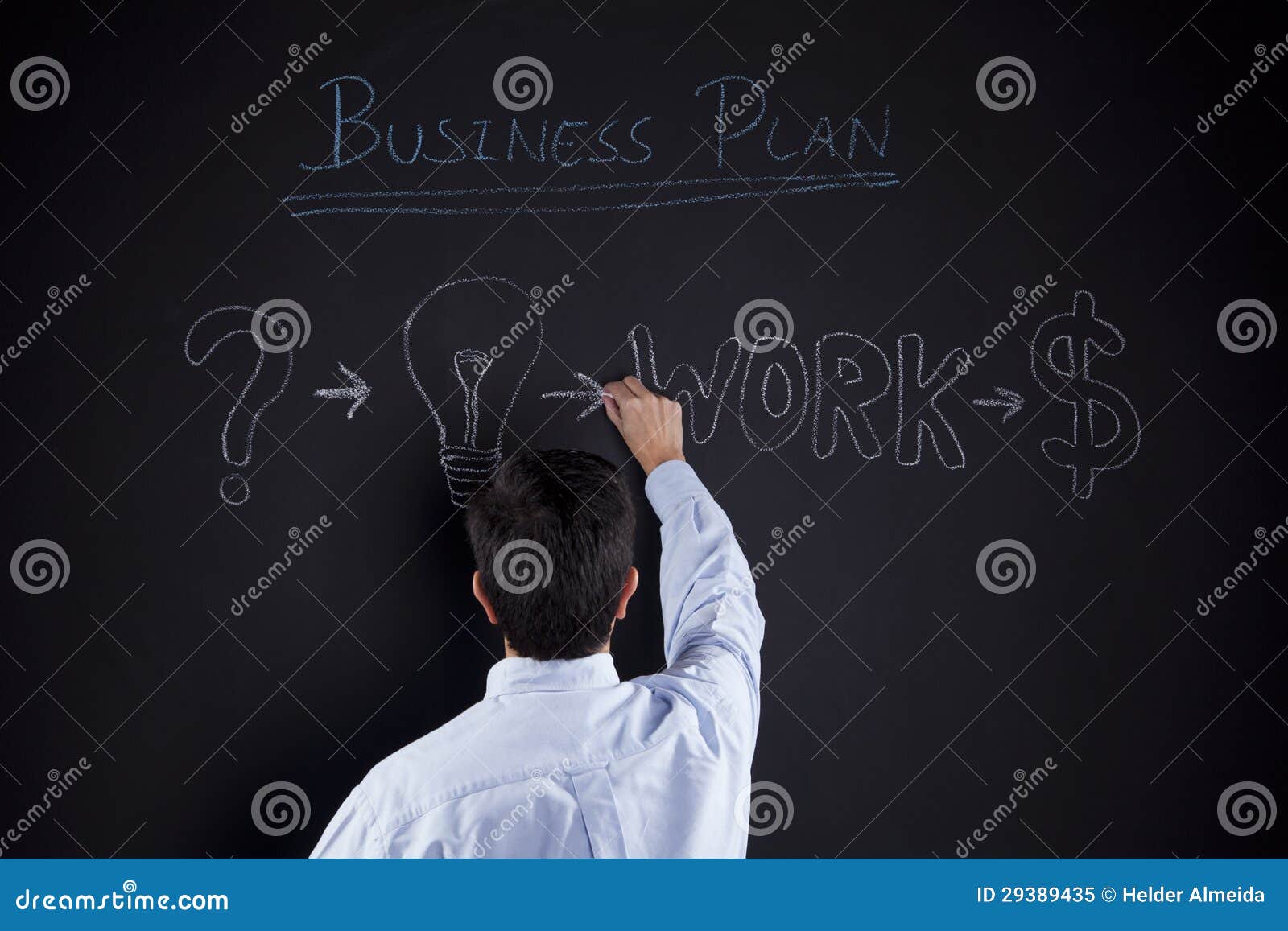 Businessman with Ideas for Success Stock Image - Image of business ...