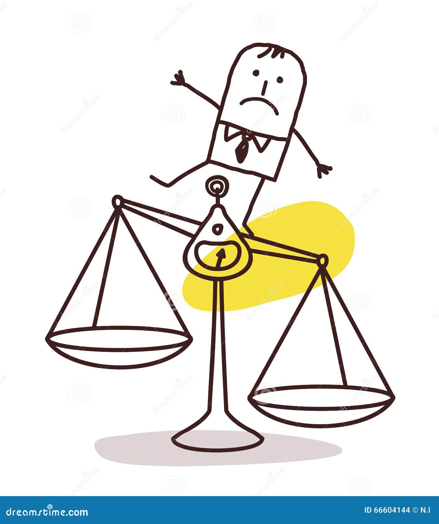 Businessman and imbalance stock vector. Illustration of unfair - 66604144