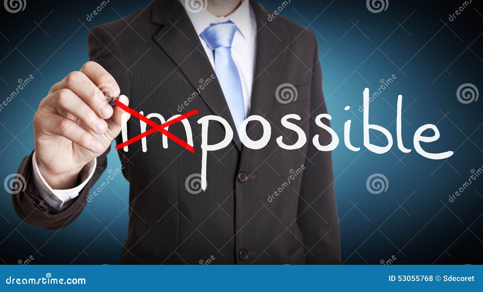 Businessman Impossible Solution Concept Stock Illustration ...