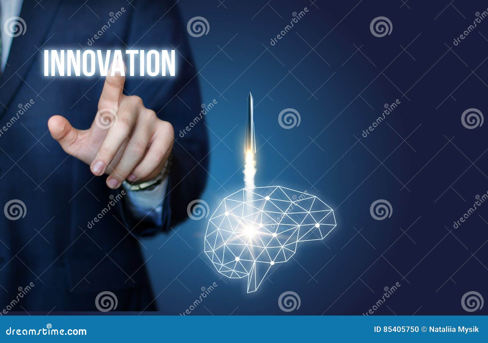Businessman Includes Innovative Thinking. Stock Photo - Image of ...