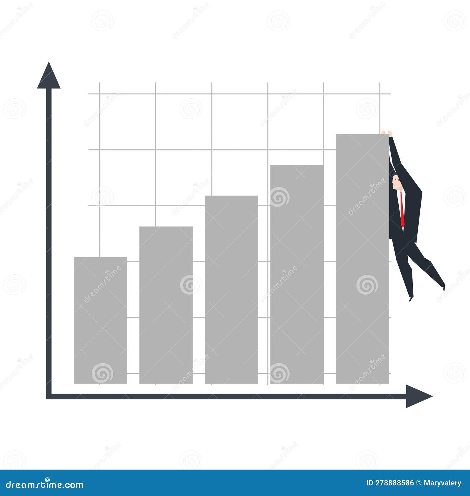 Businessman Indicators on Chart on Performance. Concept of Making High ...
