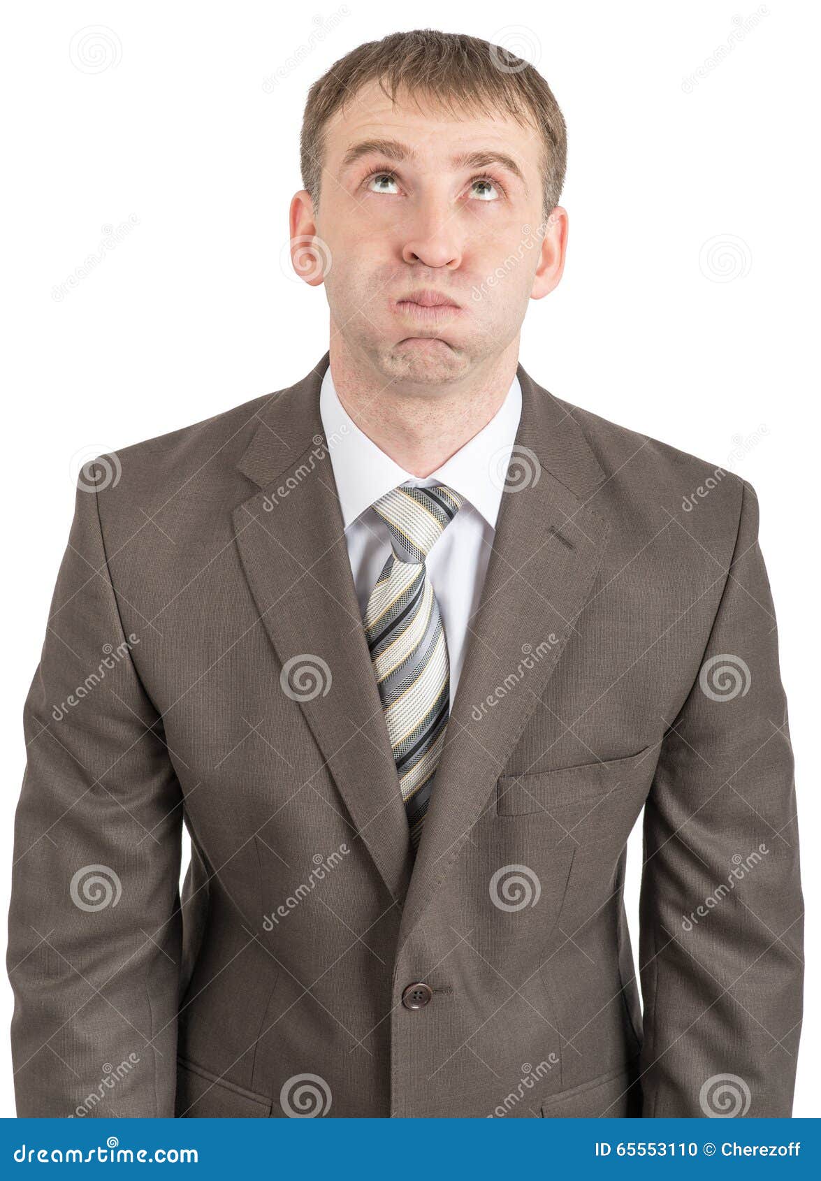 Businessman with Inflated Cheeks Stock Photo - Image of adult, commuter ...